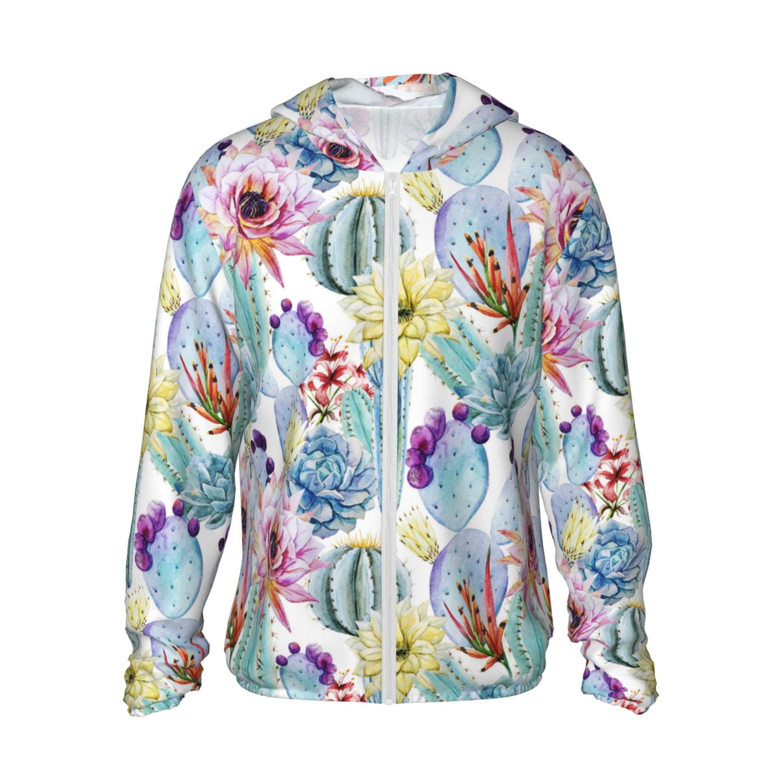 Sun Protection Hoodie Jacket, Cactus Sun Shirts For Men Women Long ...