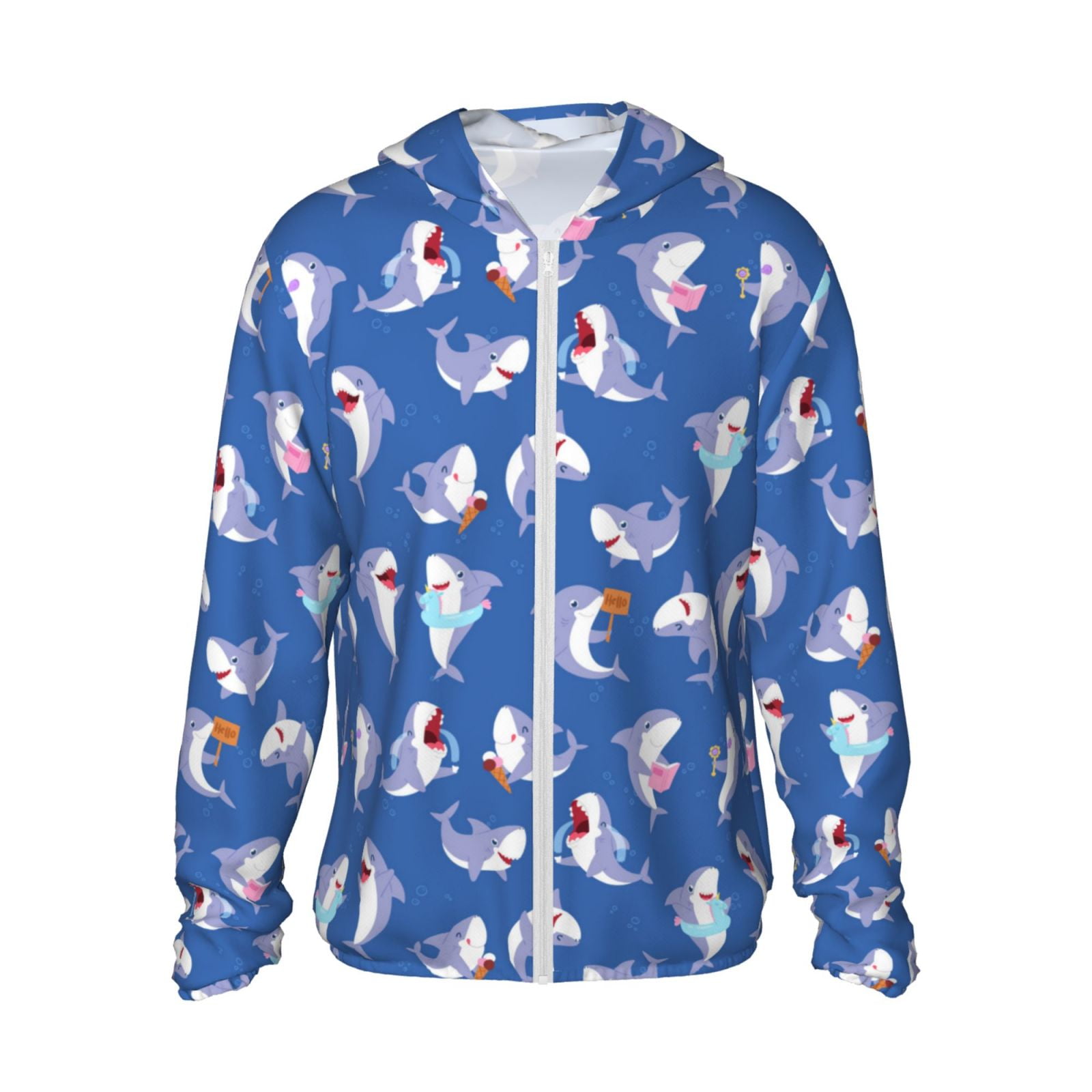 Sun Protection Hoodie Jacket, Cartoon Funny Happy Cute Smiling Sun ...