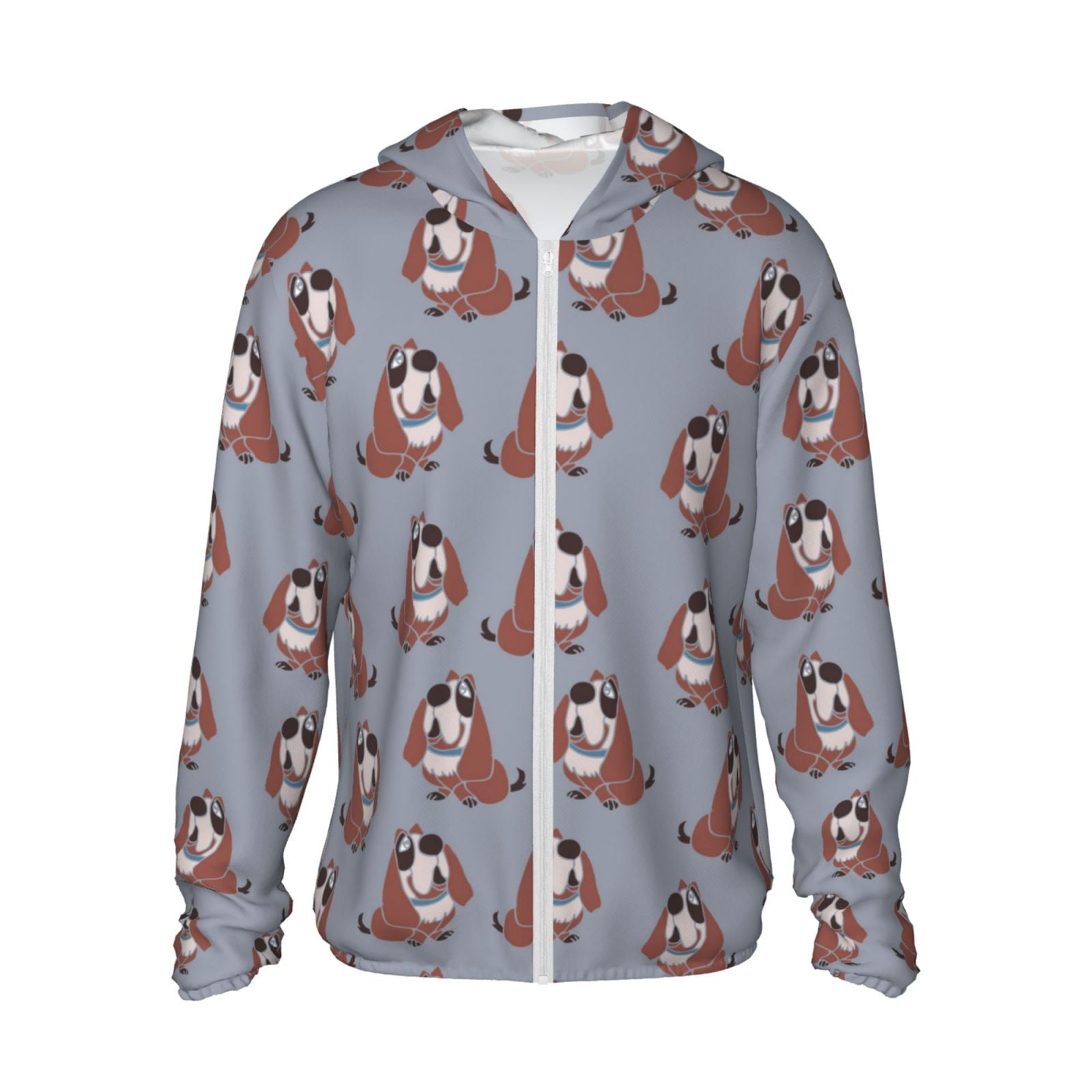 Sun Protection Hoodie Jacket - Cute Cartoon Dog Sun Shirts For Men ...