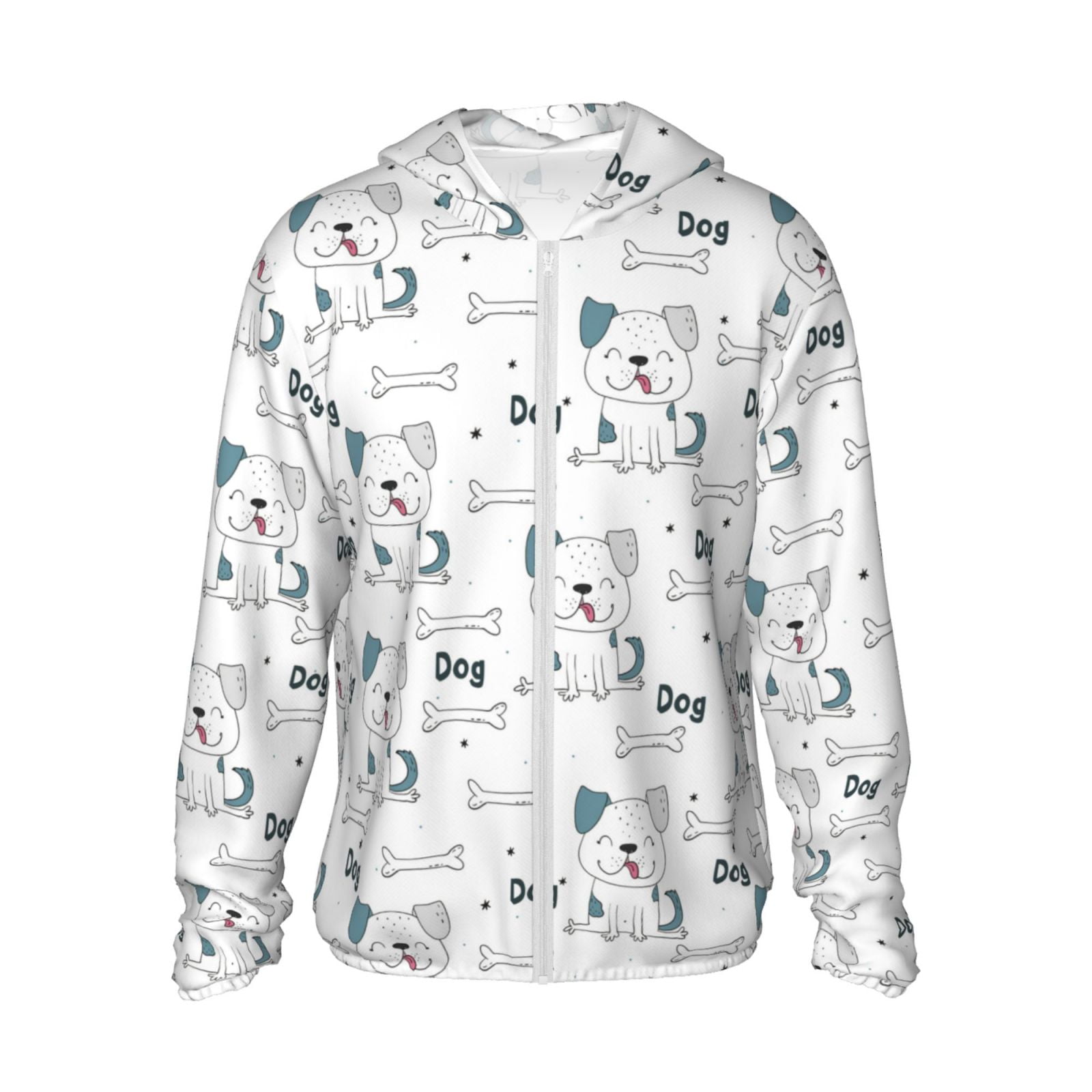 Sun Protection Hoodie Jacket, Cute Dog Cartoon Sun Shirts For Men Women ...