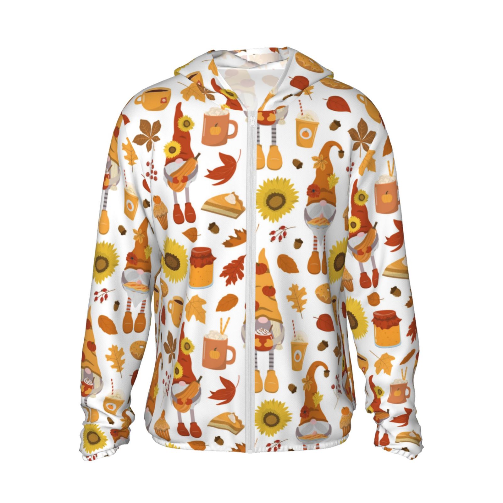 Sun Protection Hoodie Jacket, Gnomes Autumn Harvest Sun Shirts For Men ...