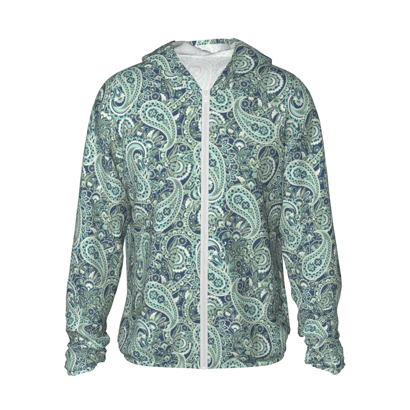 Sun Protection Hoodie Jacket, Paisley Pattern No.9089 Sun Shirts For ...