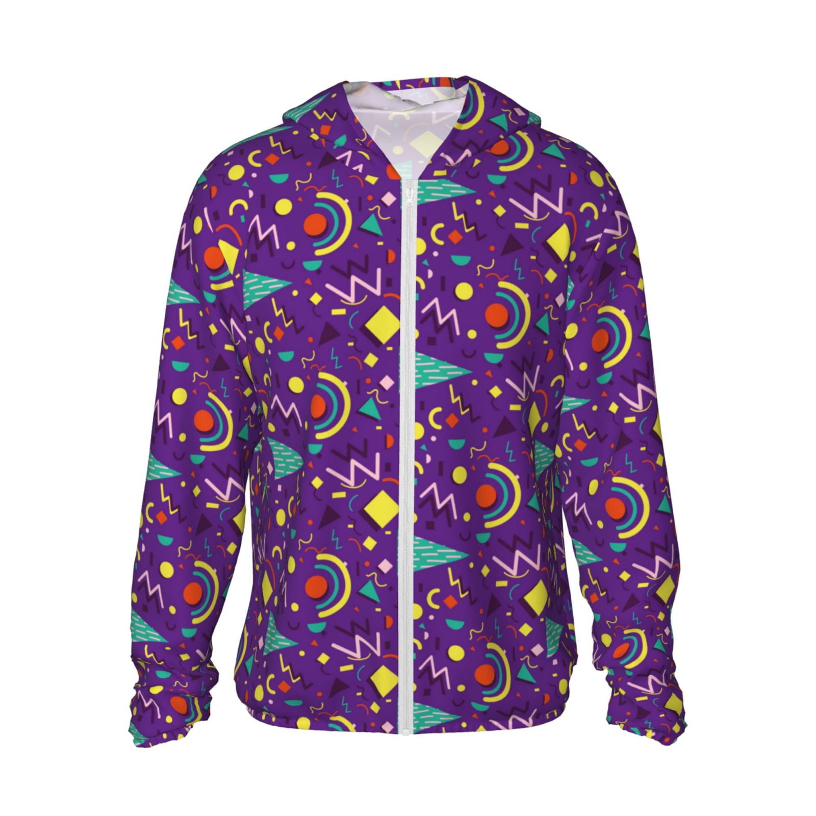 Sun Protection Hoodie Jacket, Retro 80s Style Sun Shirts For Men Women ...