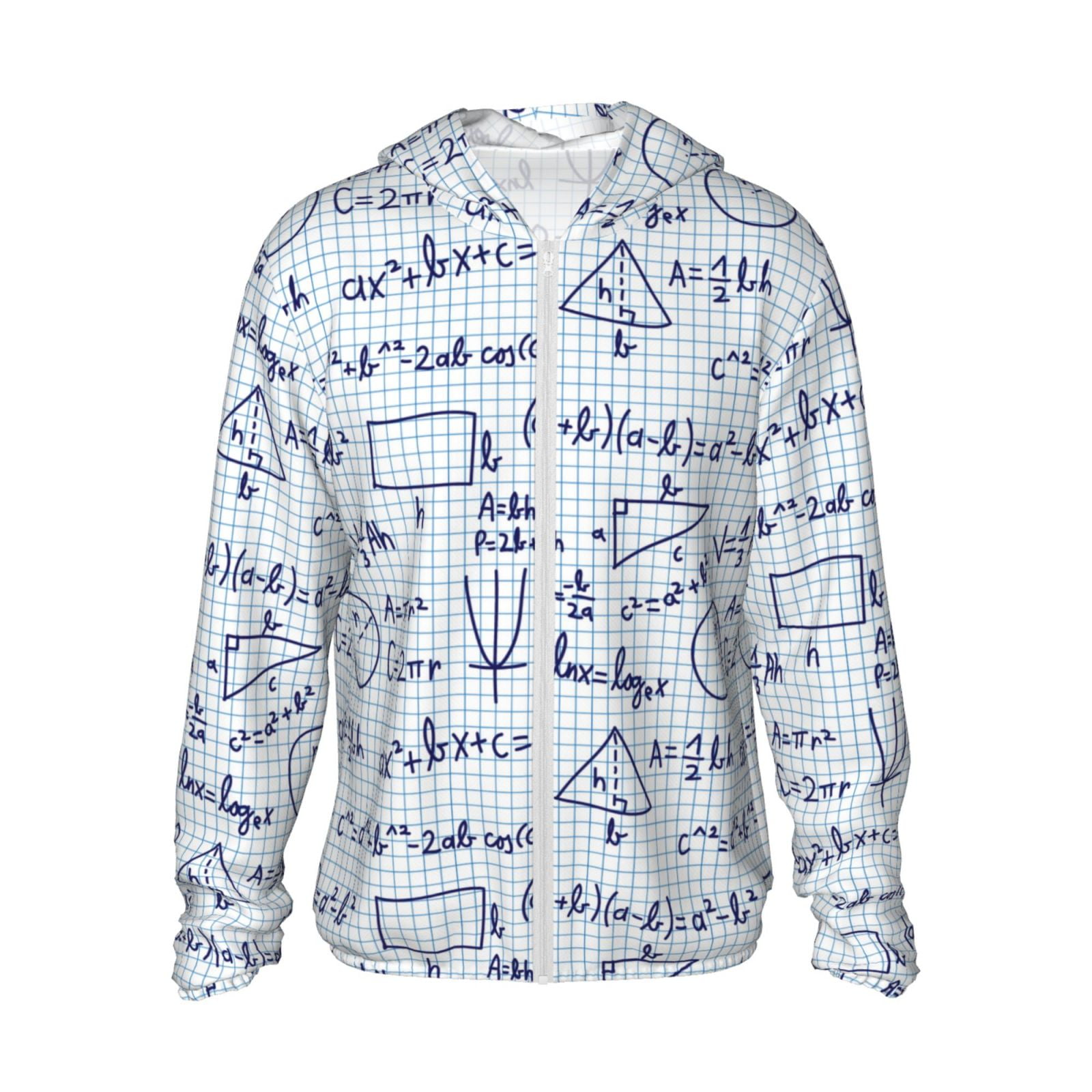 Sun Protection Hoodie Jacket, Tasteful Math Equation Sun Shirts For Men ...