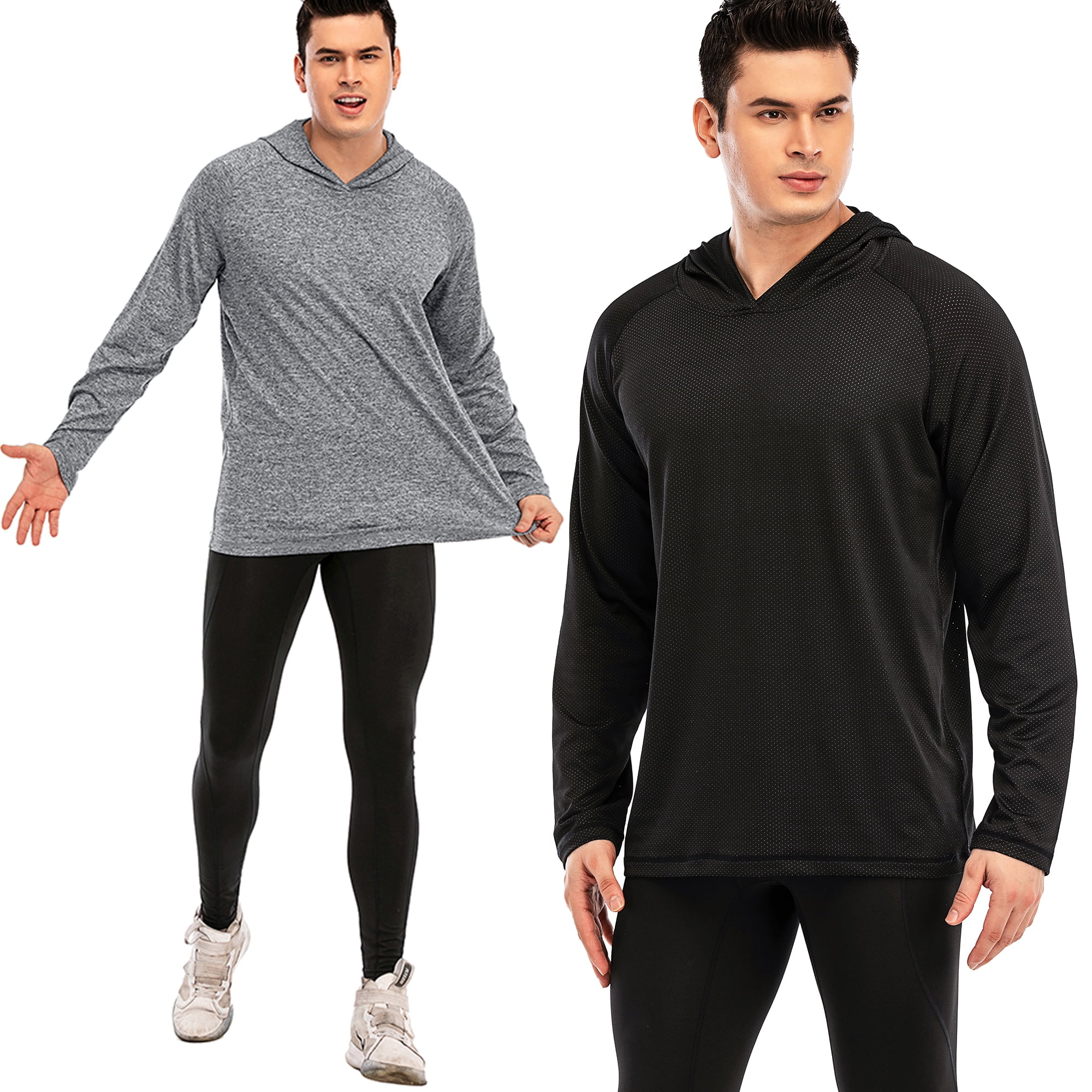 Sun Protection Hoodie Long Sleeve Shirts with Hood, Lightweight Quick ...