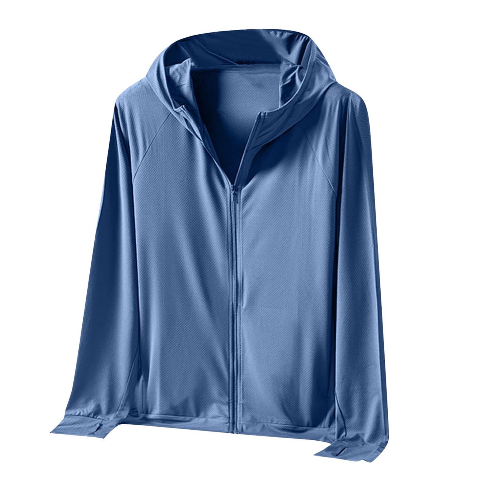 Sun Protection Hoodie for Men Long Sleeve Full Zip Up Sun Protection ...