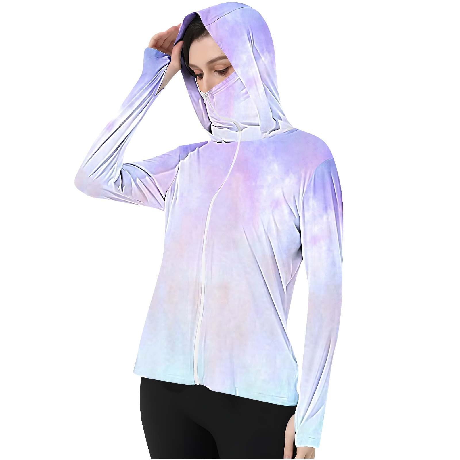 Sun Protection Long Sleeve Hoodie，Upf 50+ Tee Shirts Uv Rash Guard Swim ...
