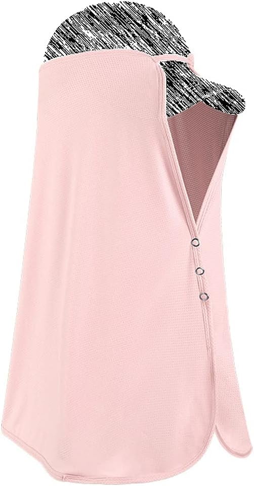 Sun Protection Neck Drape Mesh Cap Shade Elastic Extended Face Covering ...