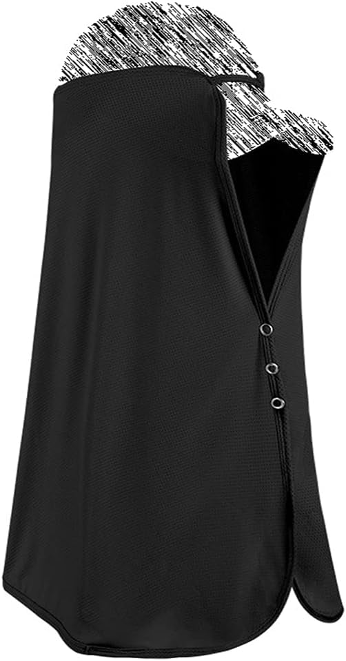 Sun Protection Neck Drape Mesh Cap Shade Elastic Extended Face Covering ...