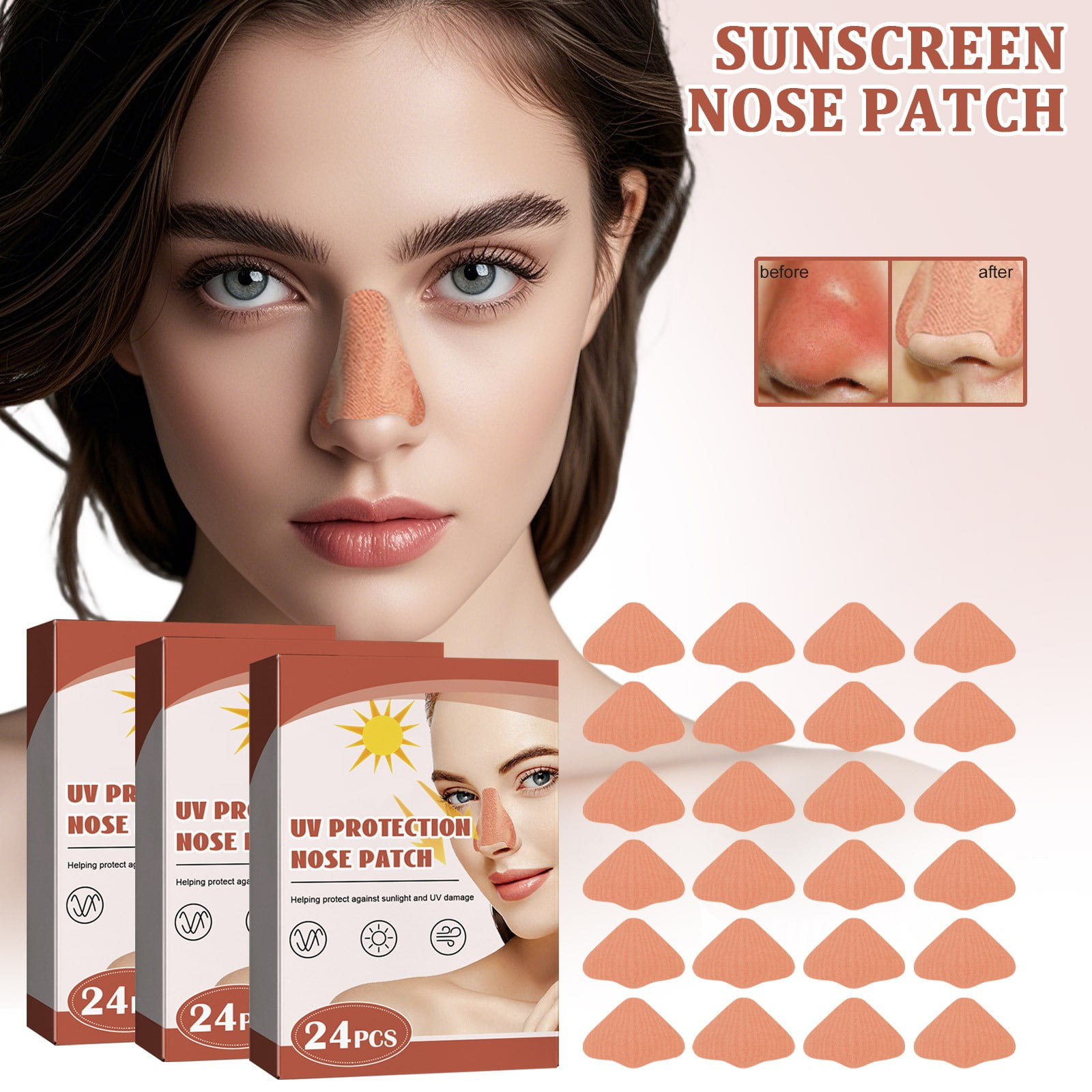 Sun Protection Nose Patch UV Protection Nose Cover for Men Women Sports ...