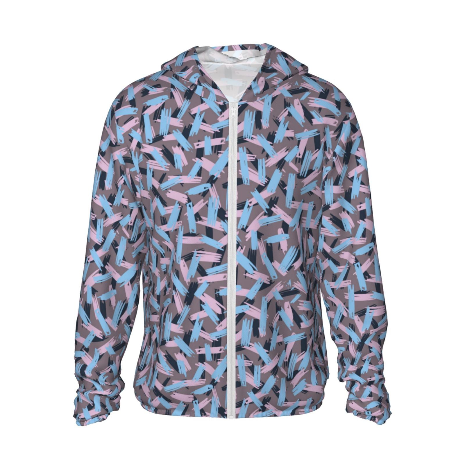 Sun Protection Shirts For Men/Women, Abstract Blue Line Long Sleeve ...