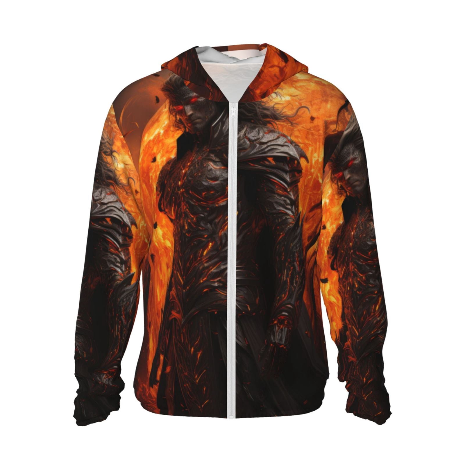 Sun Protection Shirts For Men/Women, Angry Fireball Flame Warrior Long ...