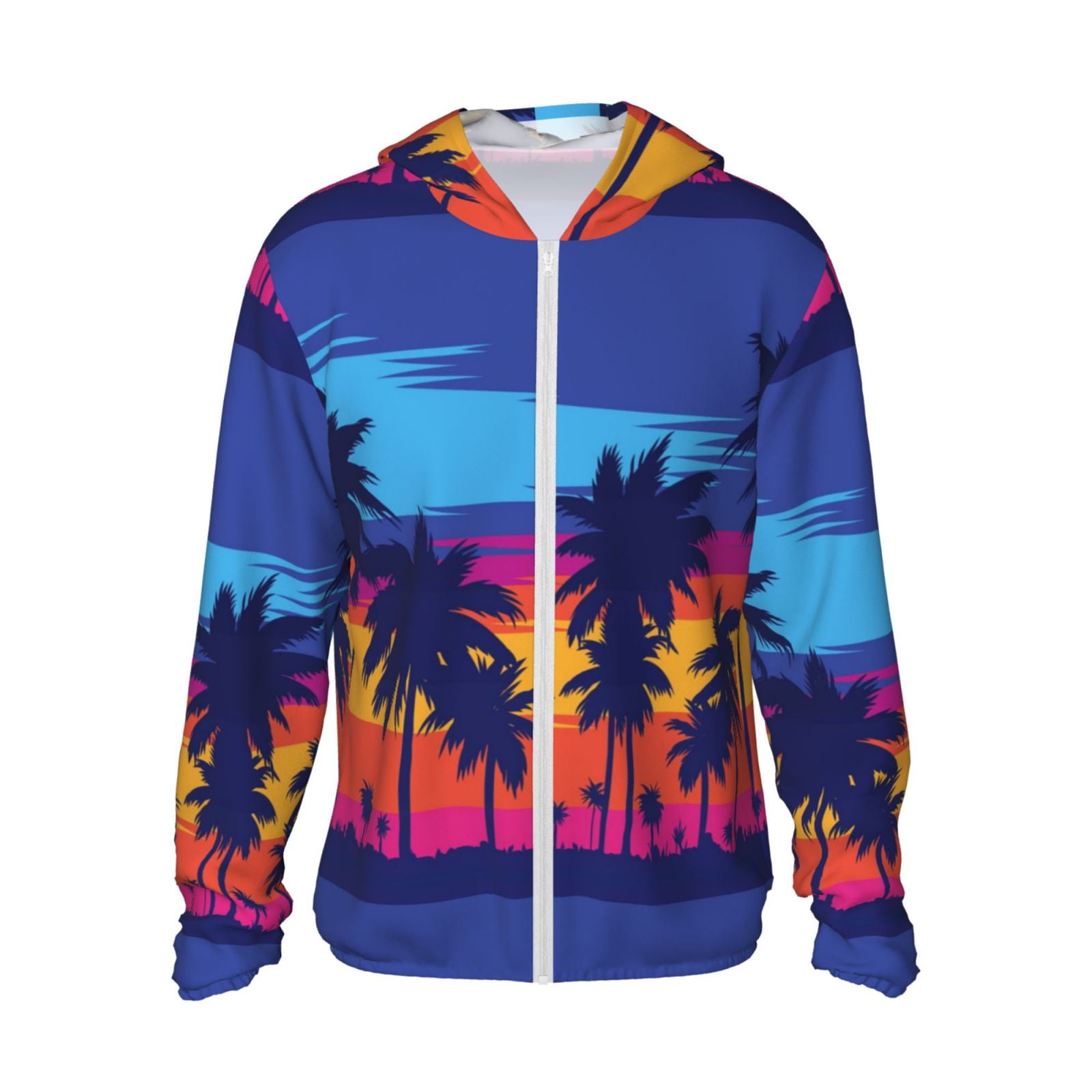 Sun Protection Shirts For Men/Women, Beach With Palm Trees (3) Long ...