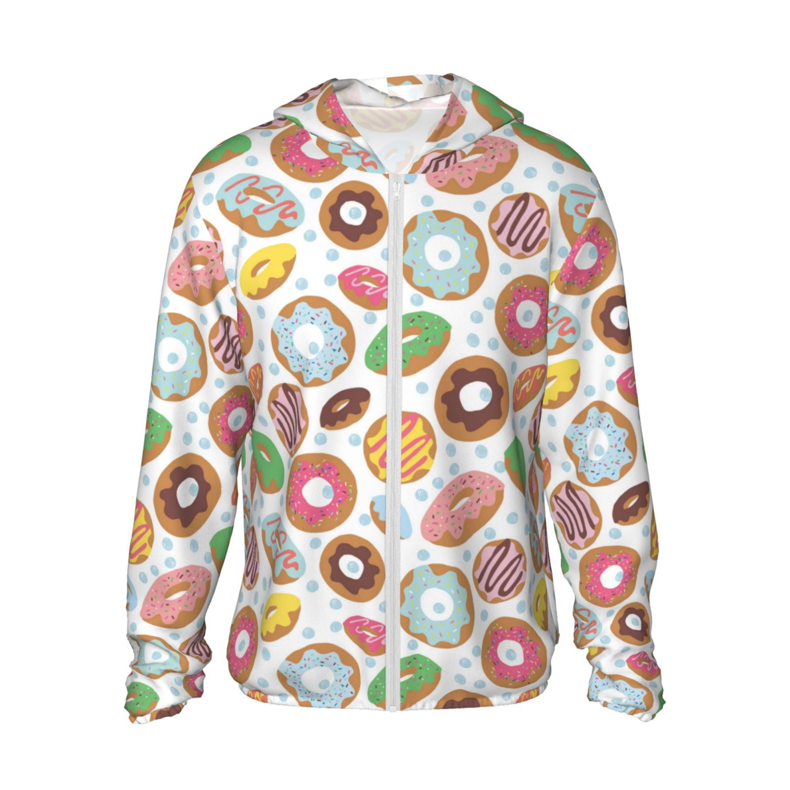 Sun Protection Shirts For Men/Women, Cartoon Donut Print Cute Long ...