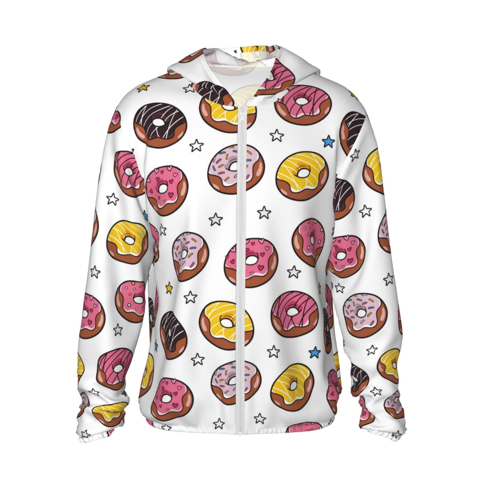 Sun Protection Shirts For Men/Women, Cartoon Donut Star Print Long ...