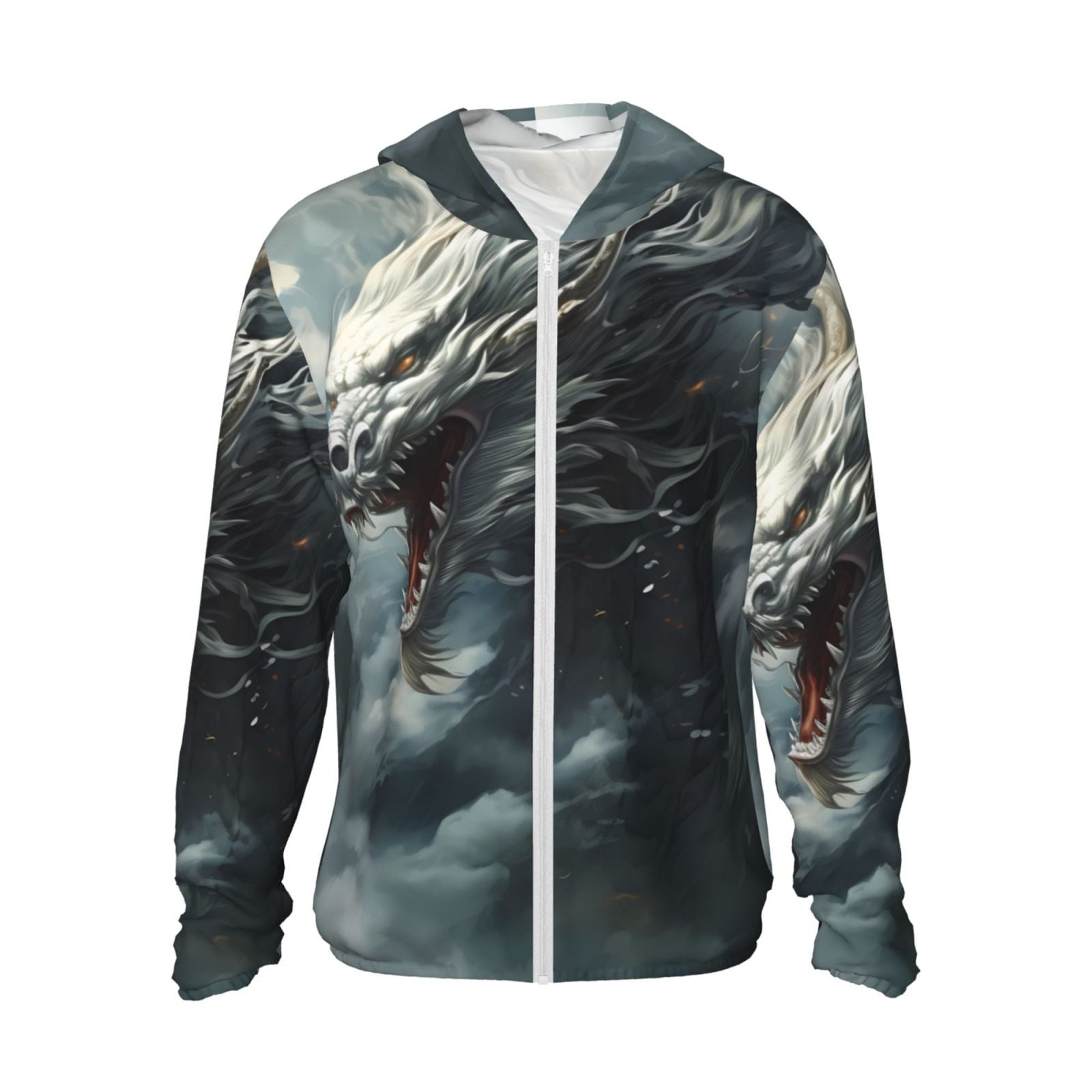 Sun Protection Shirts For Men/Women, Cloud White Dragon Long Sleeve ...