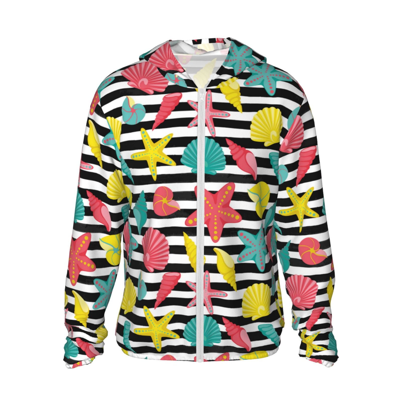 Sun Protection Shirts For Men/Women, Colorful Sea Shell Long Sleeve ...