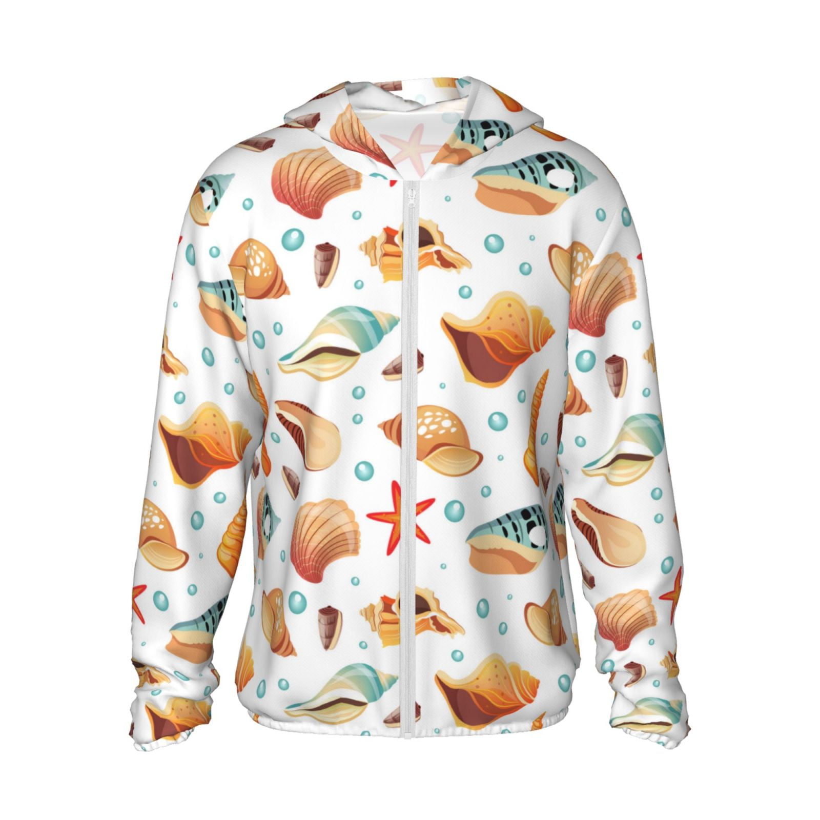 Sun Protection Shirts For Men/Women, Conch Shells Print No.9033 Long ...