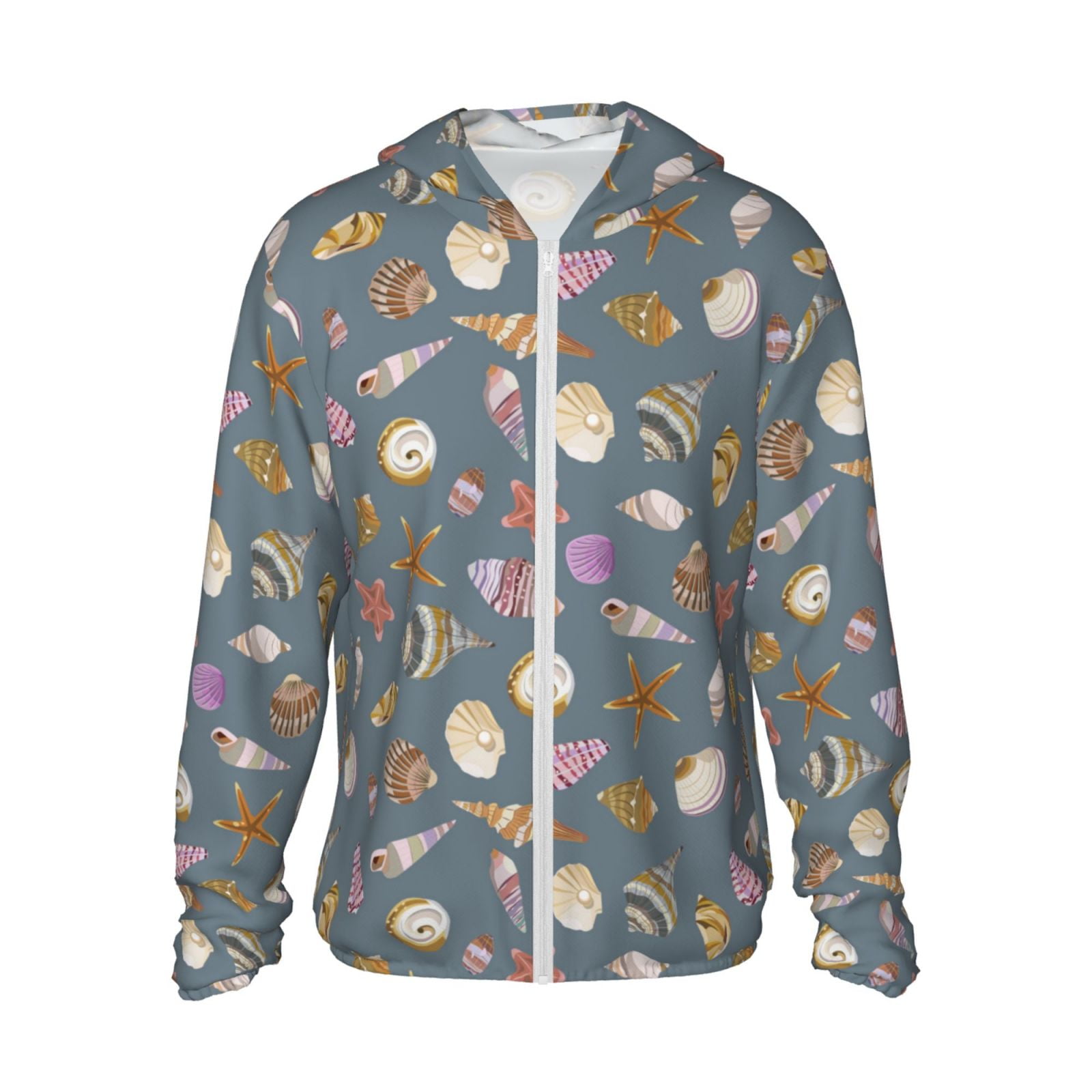 Sun Protection Shirts For Men/Women, Conch Shells Print No.9046 Long ...