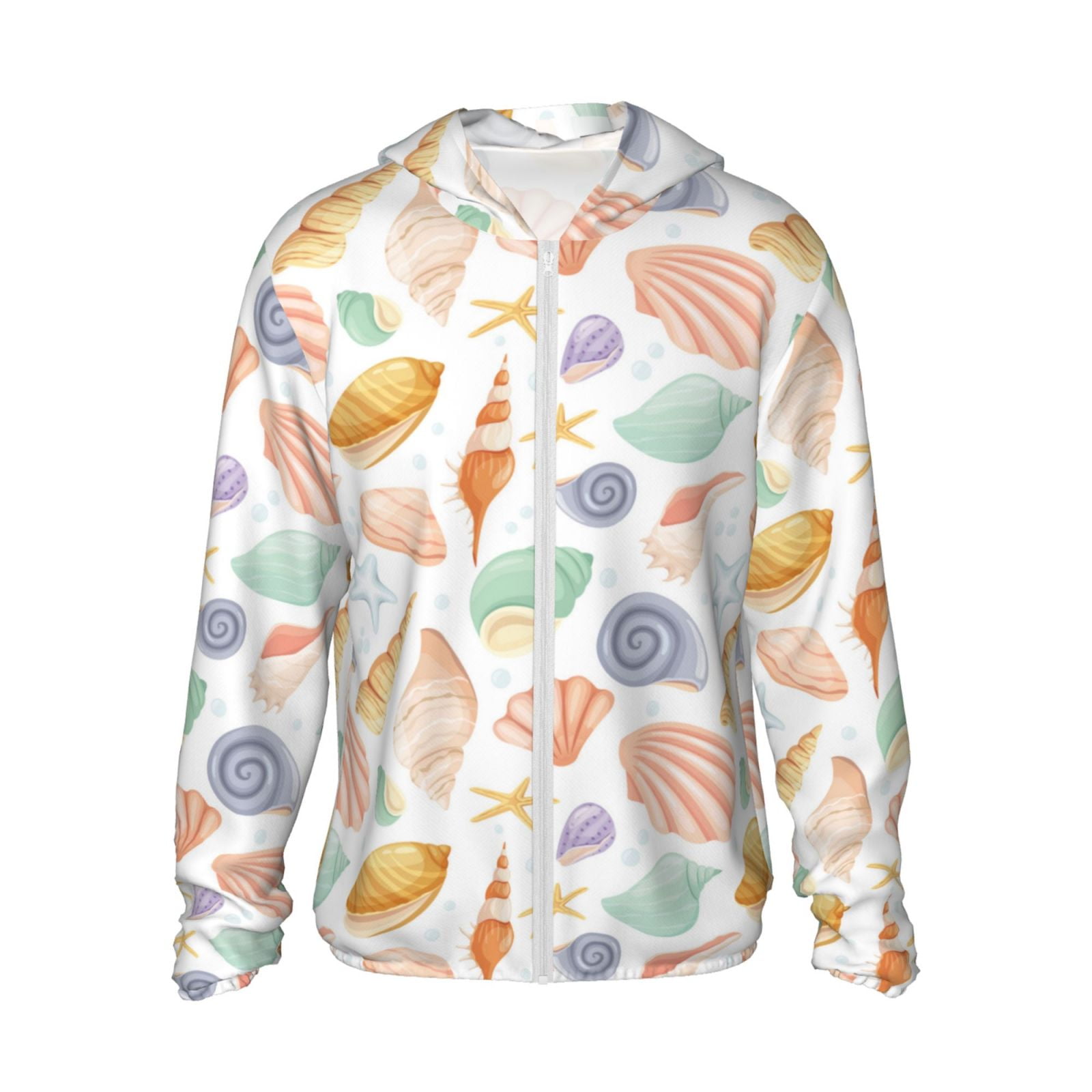 Sun Protection Shirts For Men/Women, Conch Shells Print No.9054 Long ...