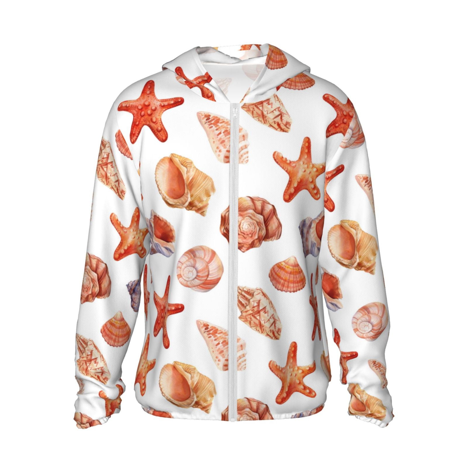 Sun Protection Shirts For Men/Women, Conch Starfish Shells Long Sleeve ...