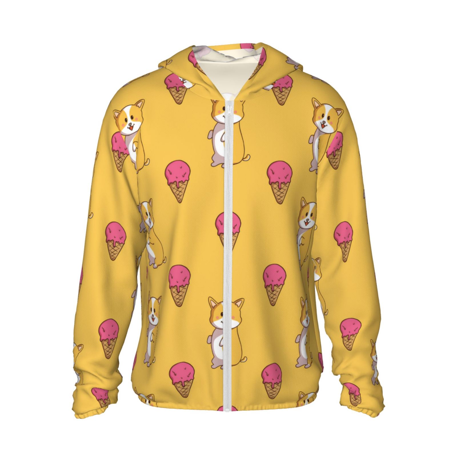Sun Protection Shirts For Men/Women, Cute Dog Ice Cream Long Sleeve ...