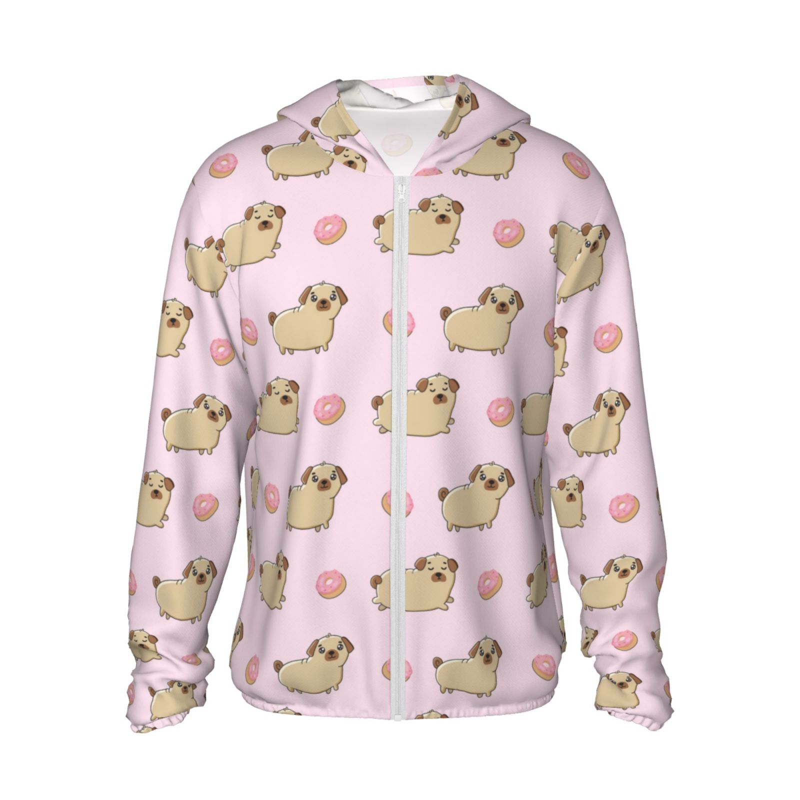 Sun Protection Shirts For Men/Women, Cute Dog Puppy Doughnut Long ...