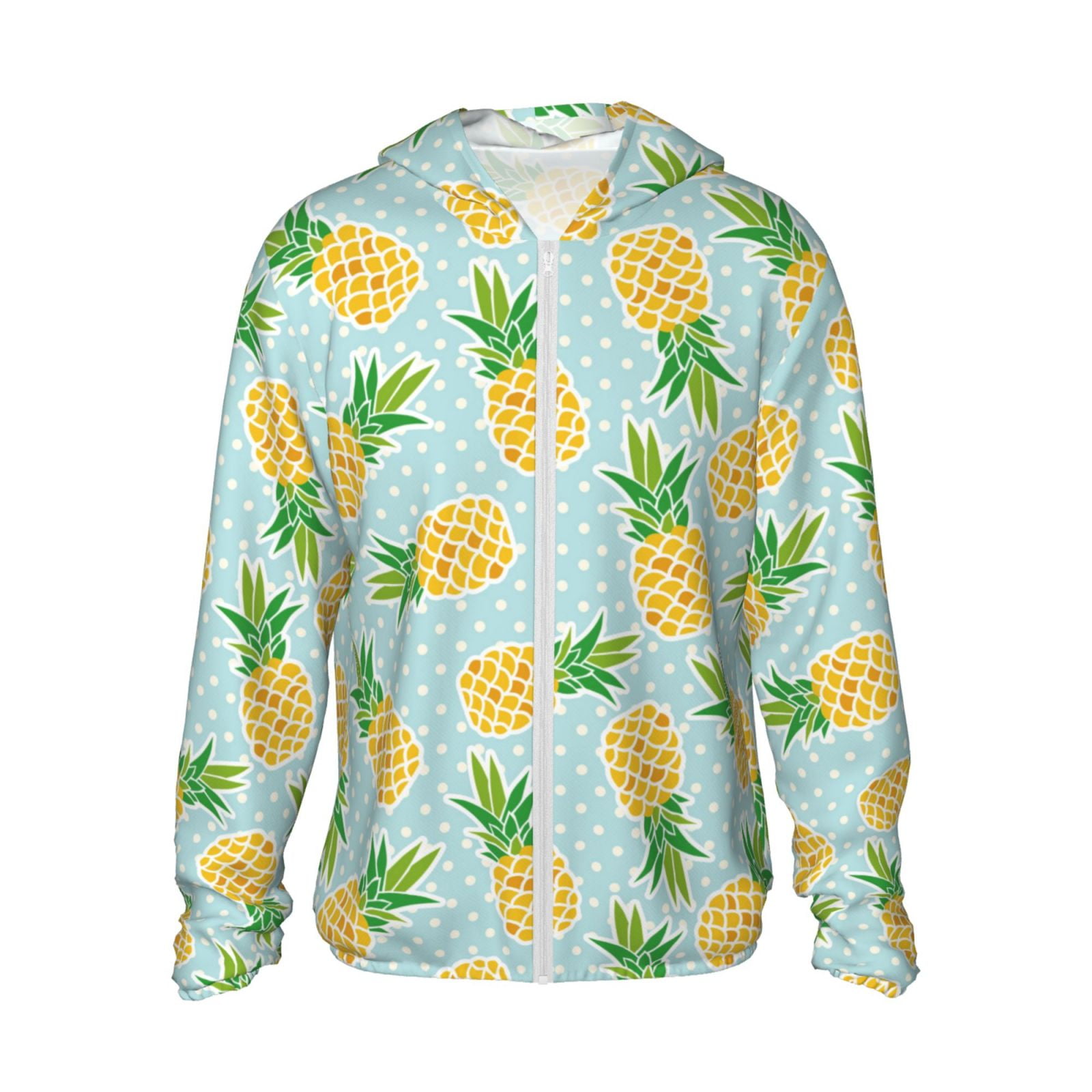 Sun Protection Shirts For Men/Women, Cute Golden Yellow Pineapple Long ...