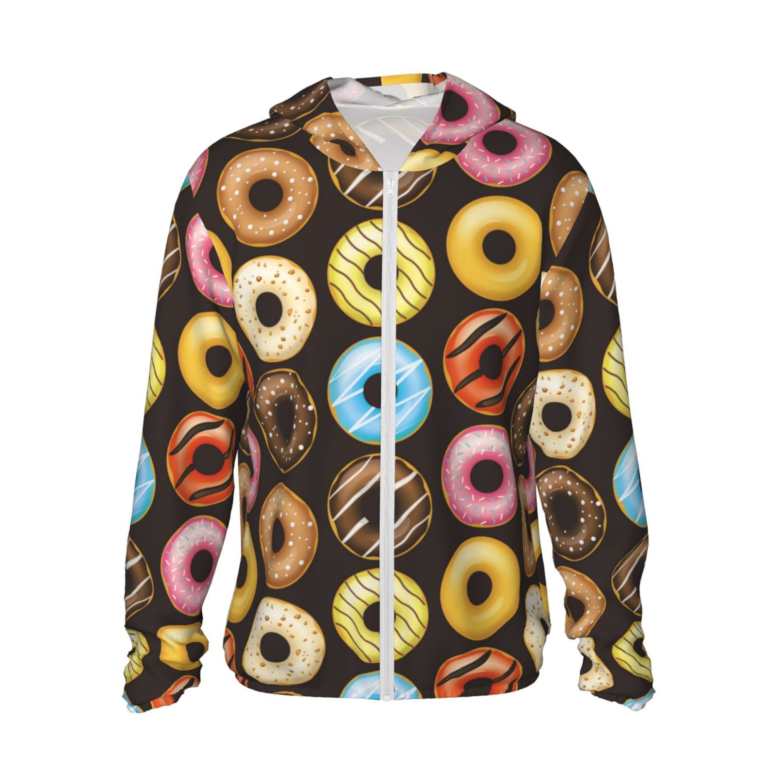 Sun Protection Shirts For Men/Women, Donut Print No.9036 Long Sleeve ...