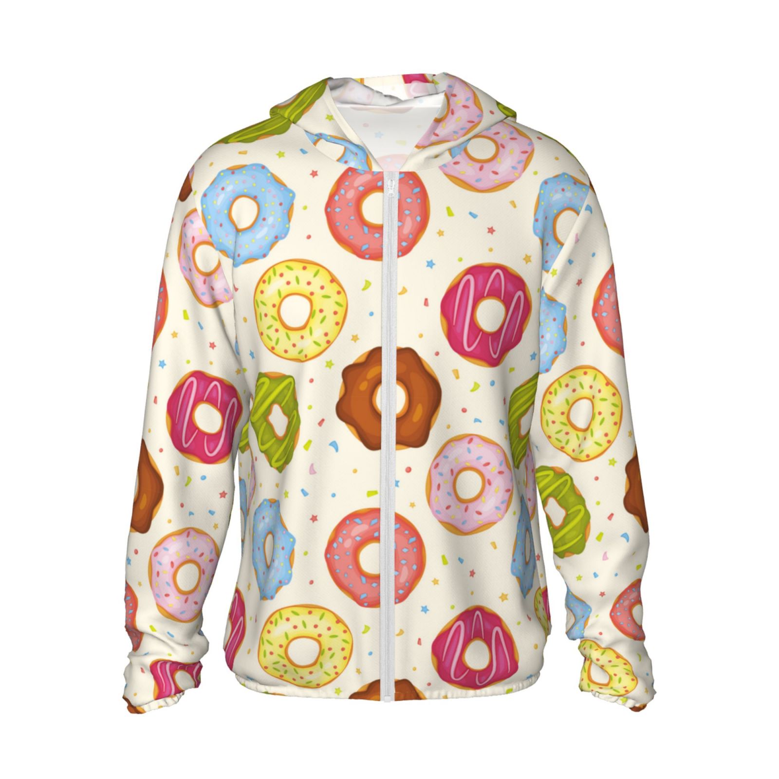 Sun Protection Shirts For Men/Women, Donut Print No.9049 Long Sleeve ...