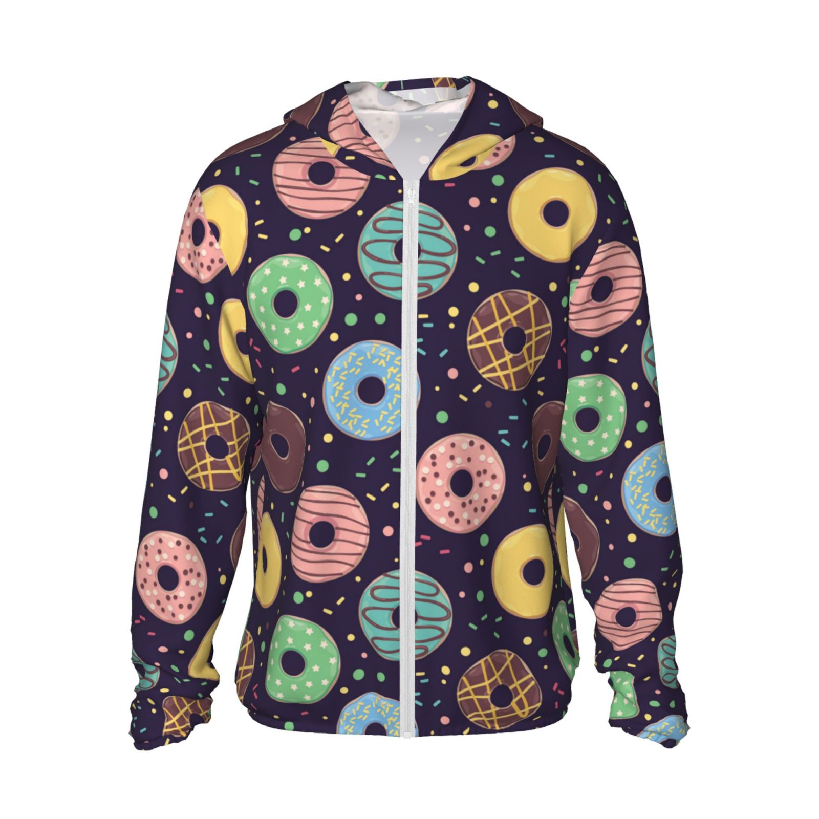 Sun Protection Shirts For Men/Women, Donut Print No.9065 Long Sleeve ...