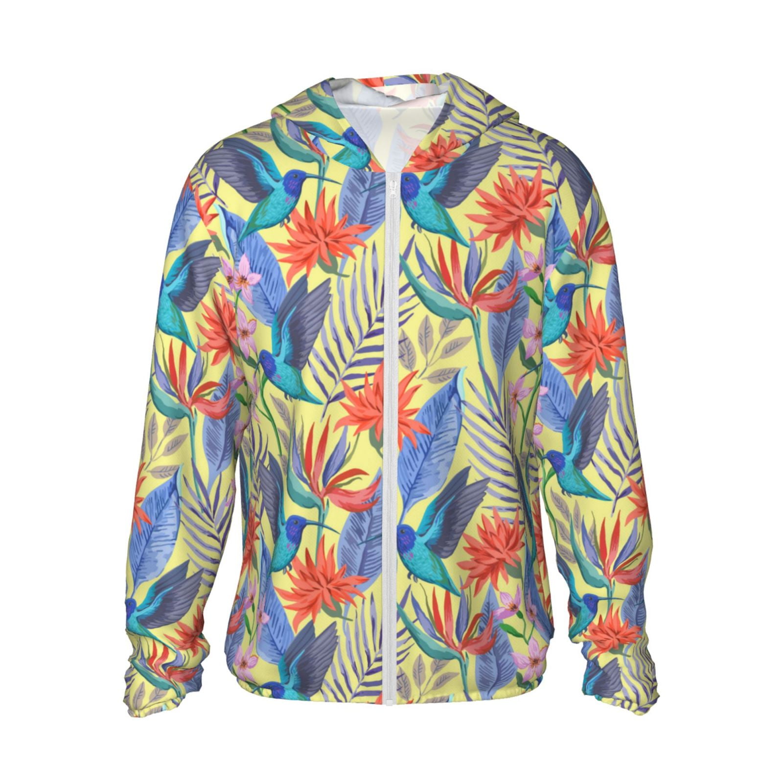 Sun Protection Shirts For Men/Women, Exotic Flowers And Birds Long ...