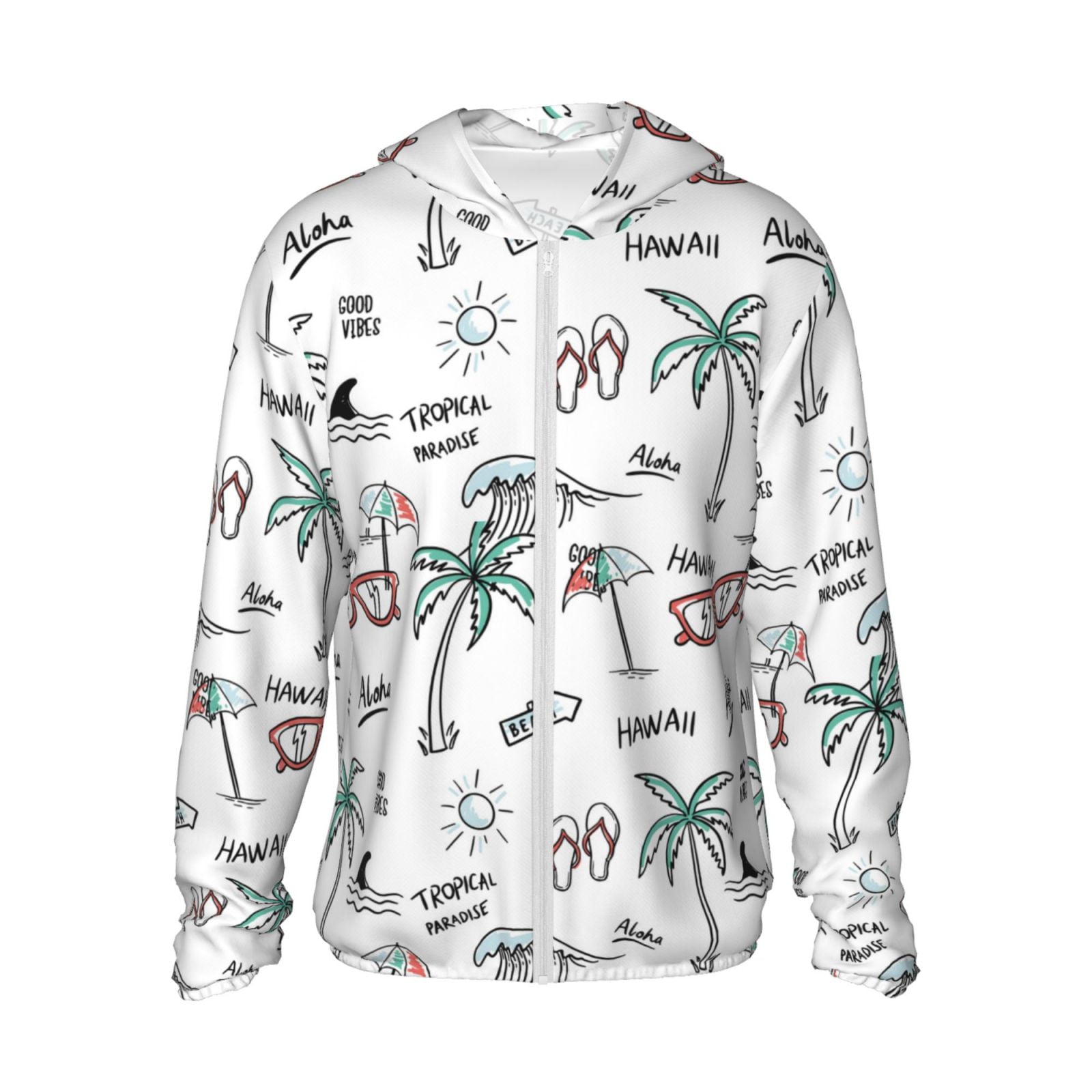 Sun Protection Shirts For Men/Women, Hawaii Palm Trees Flip Flops Long ...