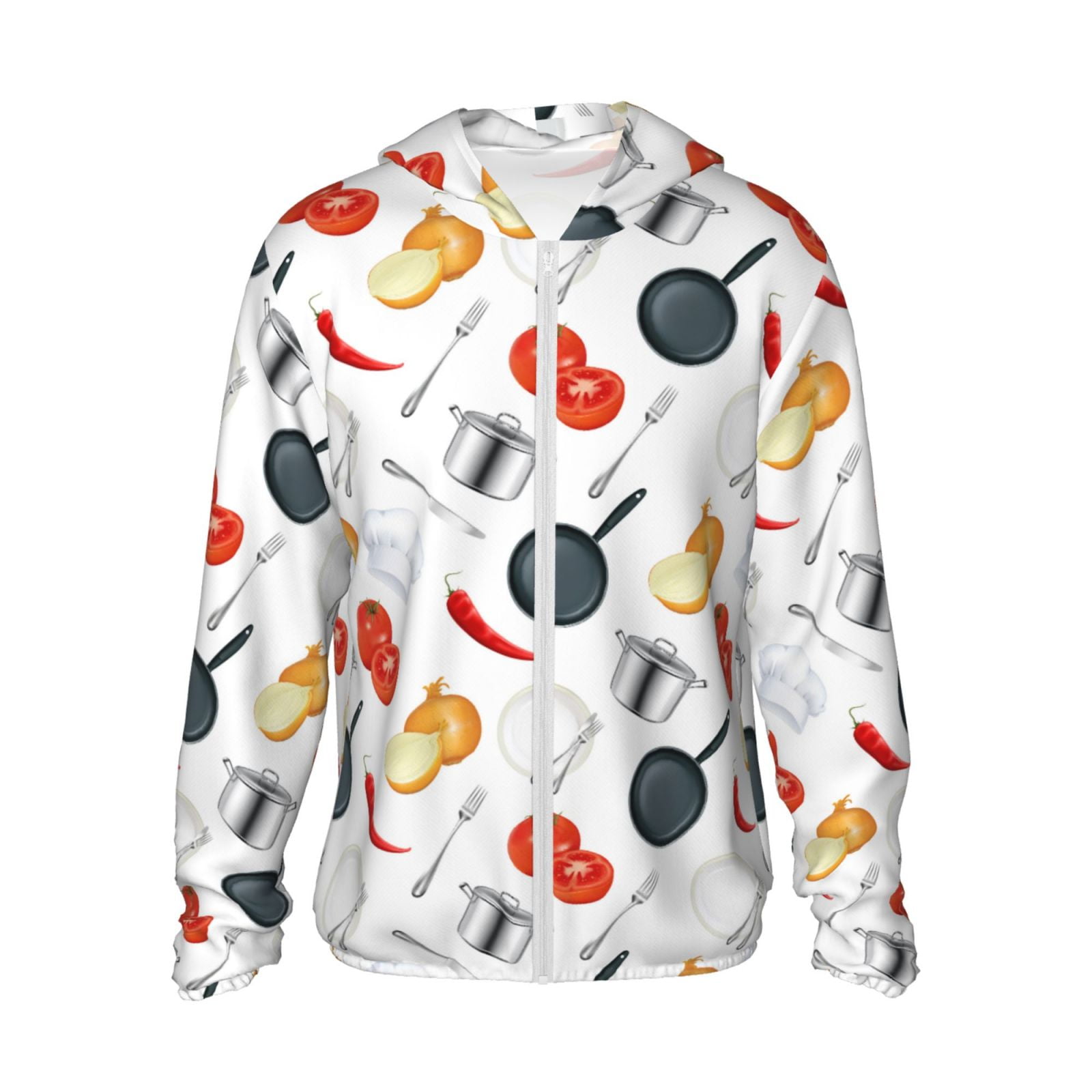 Sun Protection Shirts For Men/Women, Kitchen Utensils Pattern Long ...