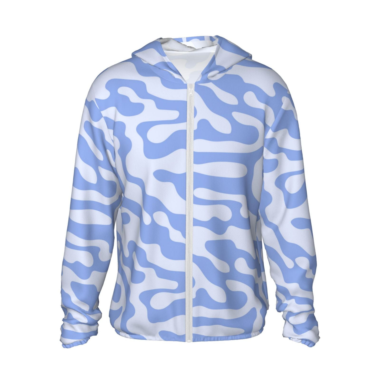Sun Protection Shirts For Men/Women, Light Blue Camouflage Long Sleeve ...