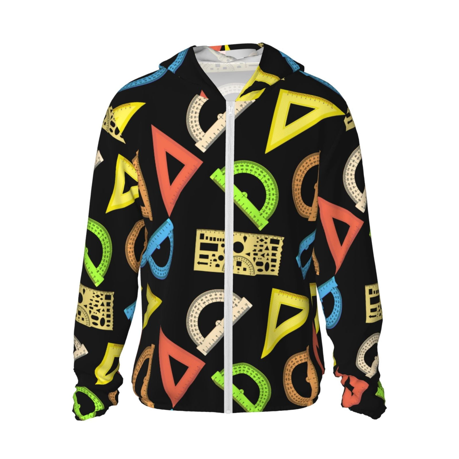 Sun Protection Shirts For Men/Women, Math Ruler Colorful Print Long ...