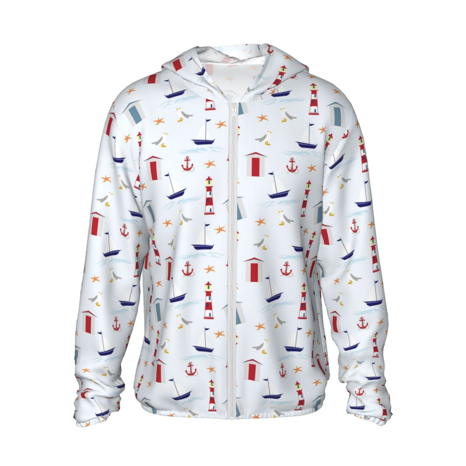 Sun Protection Shirts For Men/Women, Nautical Lighthouse Sailboat Long ...