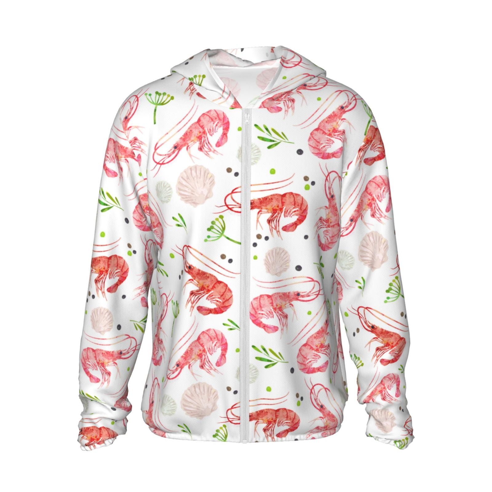 Sun Protection Shirts For Men/Women, Shrimp Shells Seaweed Long Sleeve ...