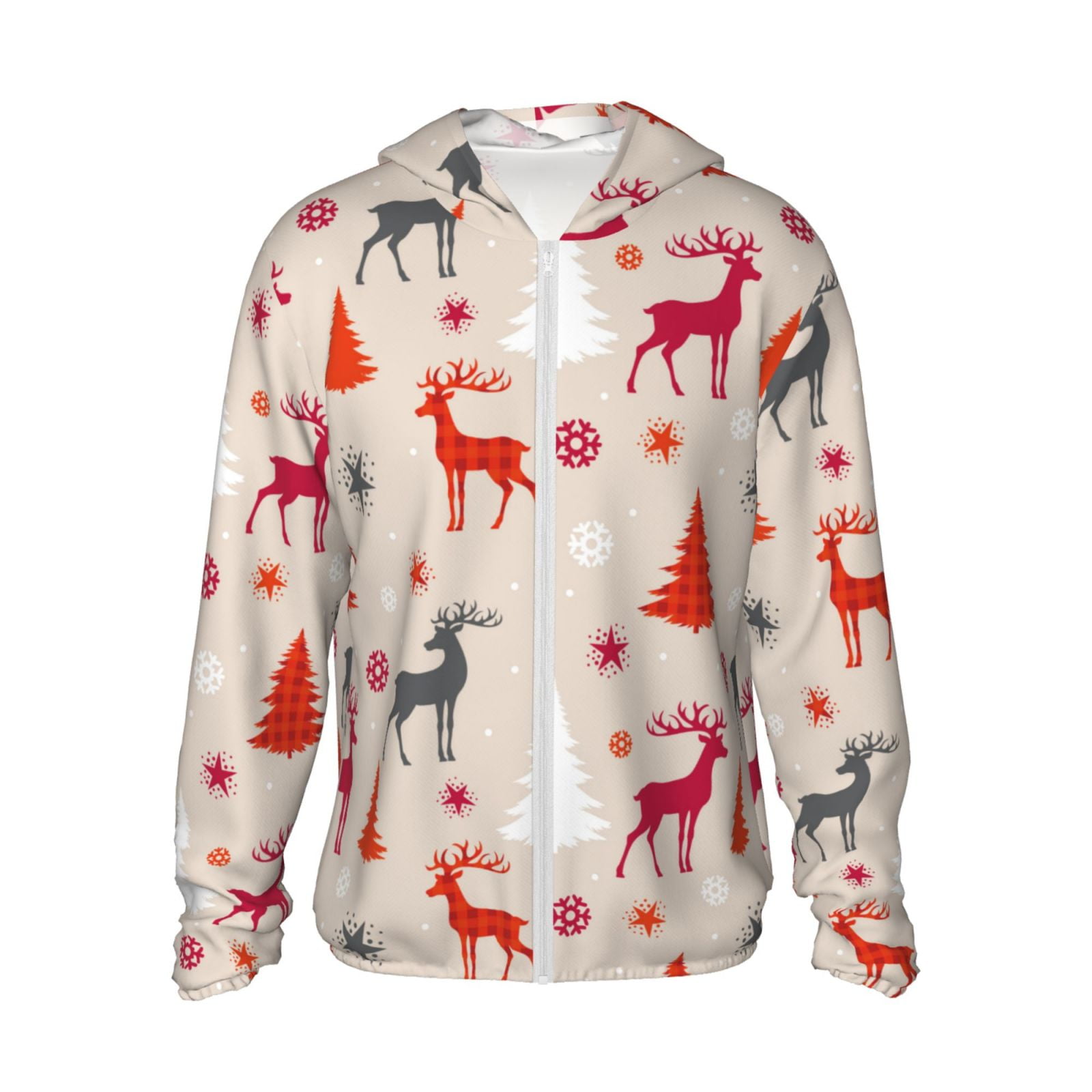 Sun Protection Shirts For Men/Women, Simple Painted Deer Trees Stars ...