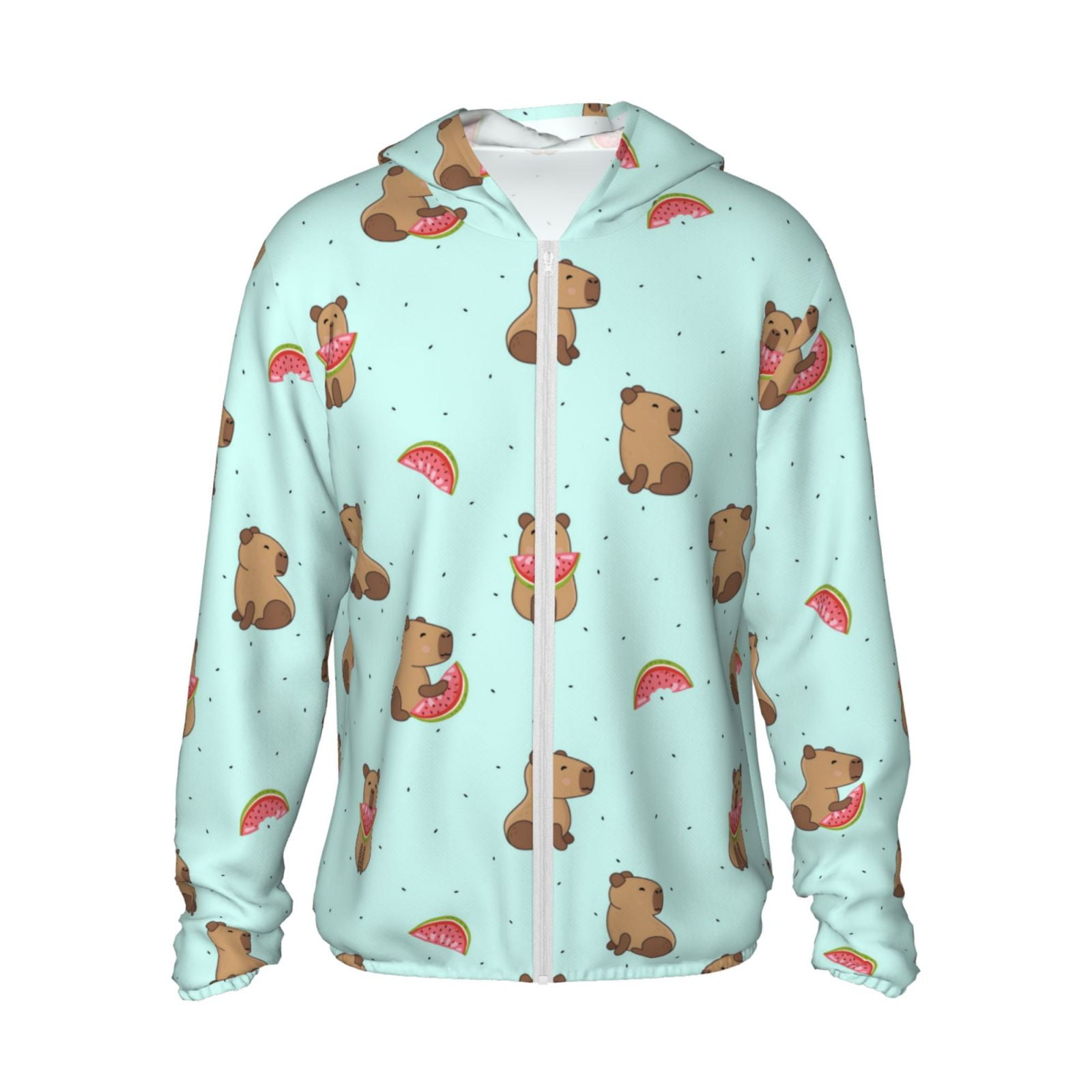 Sun Protection Shirts For Men/Women, Watermelon Capybara Long Sleeve ...