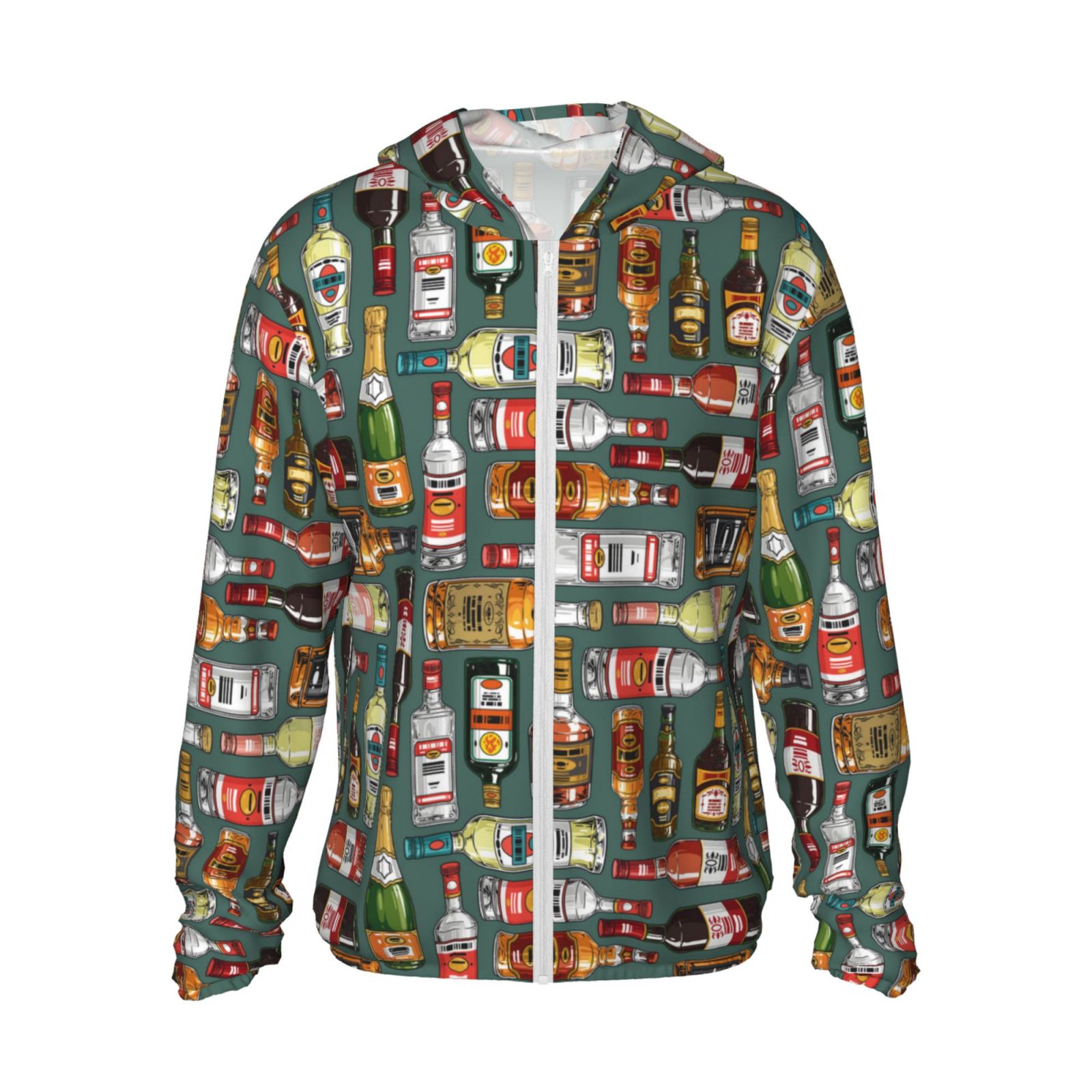 Sun Protection Shirts for Men/Women, Alcohol Bottles Long Sleeve ...
