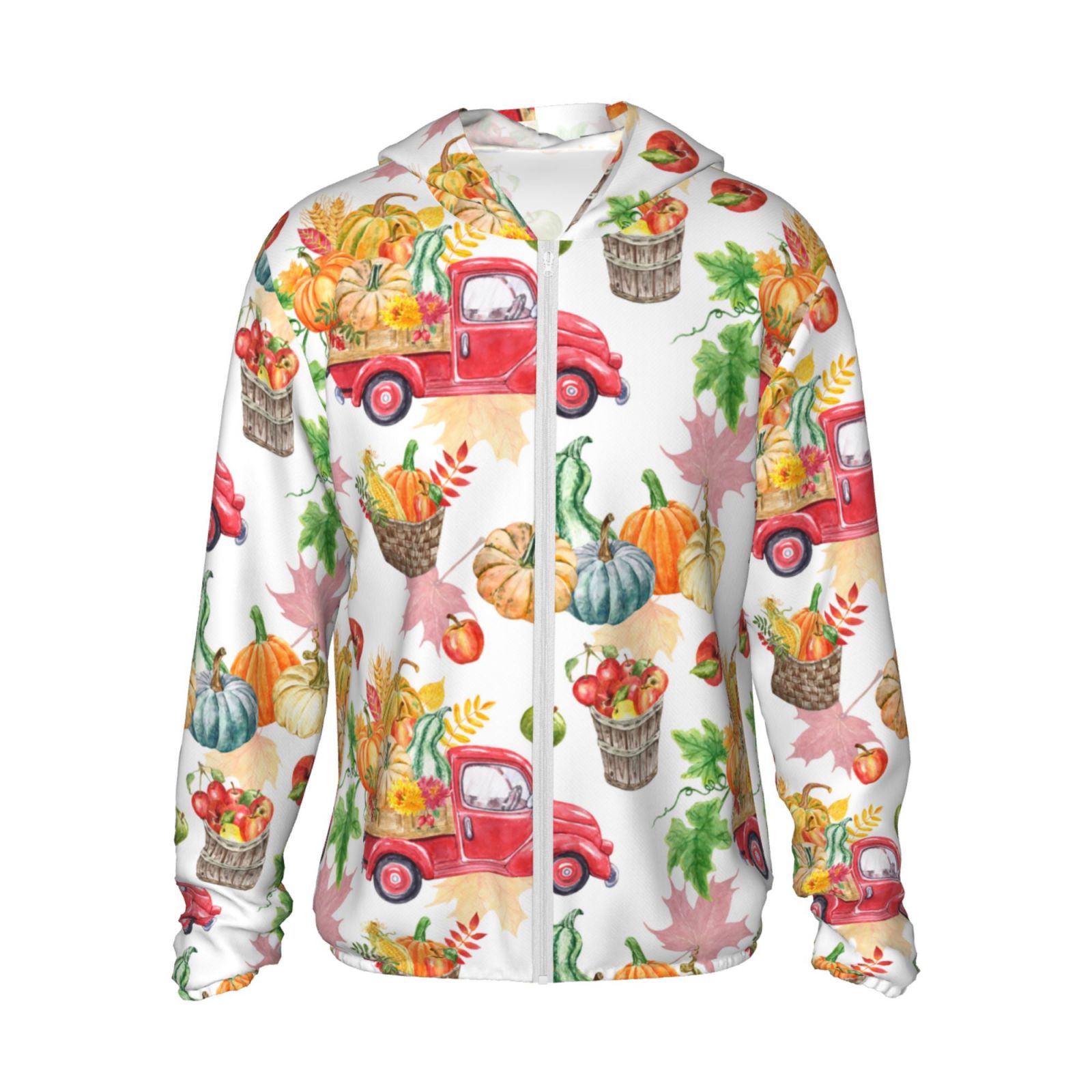 Sun Protection Shirts for Men/Women - Autumn Harvest Truck Long Sleeve ...