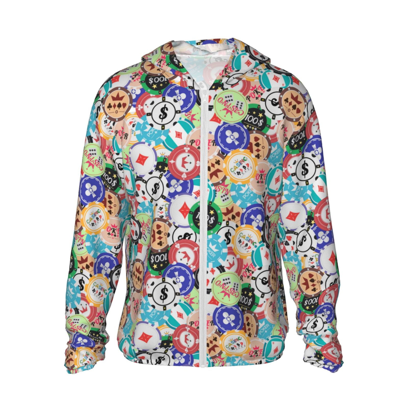 Sun Protection Shirts for Men/Women, Colored Casino Chips Long Sleeve Fishing Outdoor Shirts ...