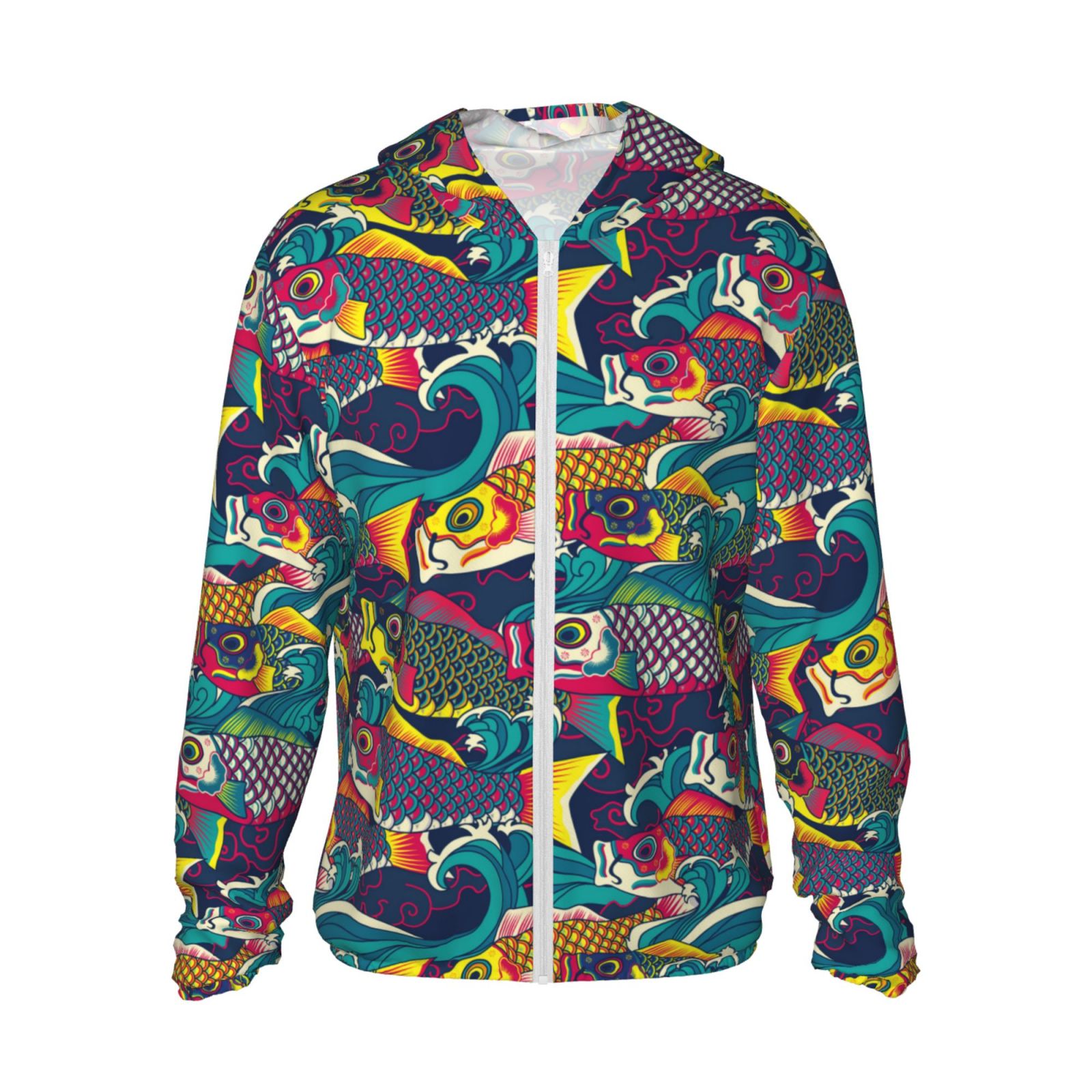 Sun Protection Shirts for Men/Women, Colorful Carp Streamer Long Sleeve ...