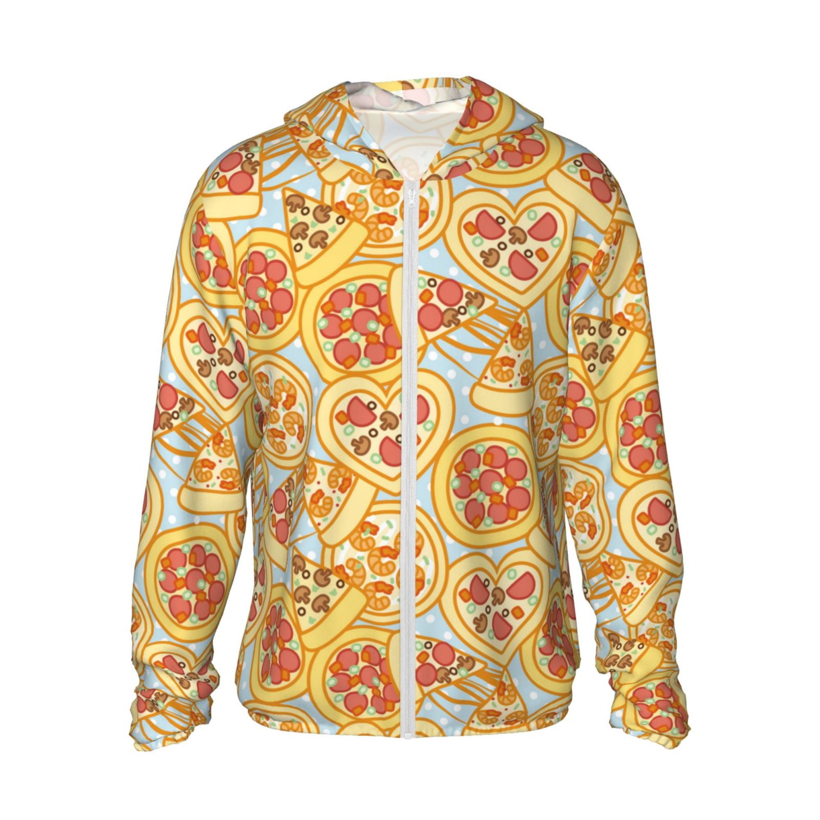Sun Protection Shirts for Men/Women - Cute Pizza In Various Long Sleeve ...