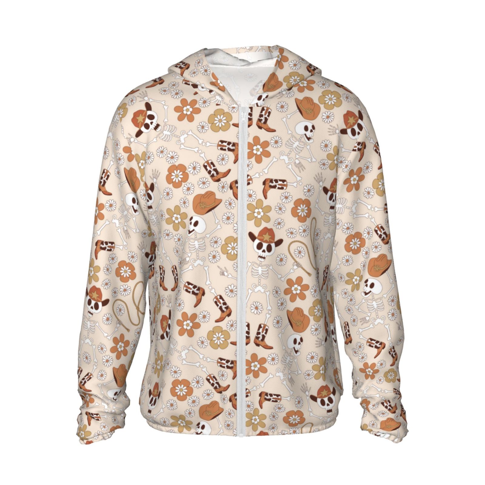 Sun Protection Shirts for Men/Women, Dancing Cowboy Skeleton Long ...