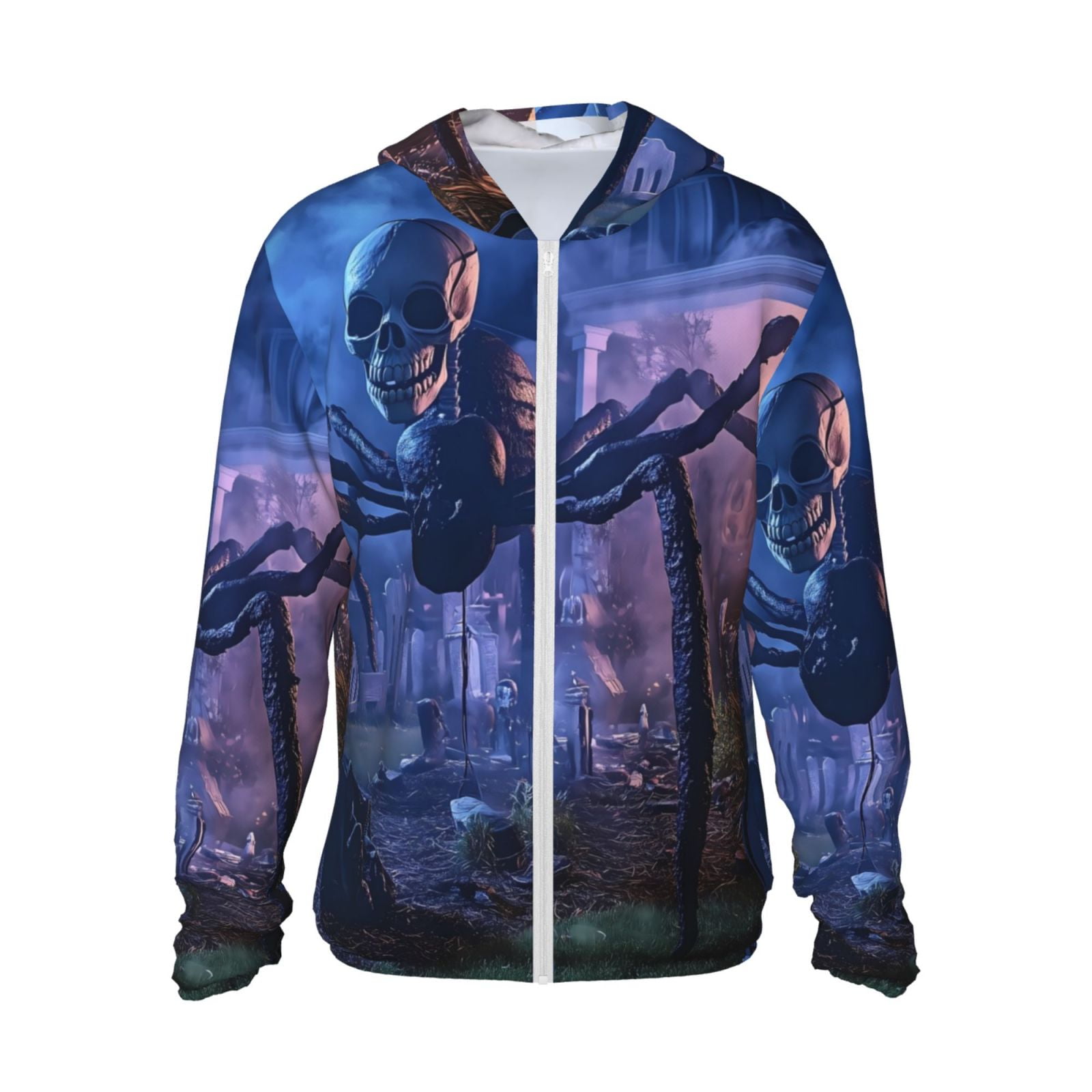 Sun Protection Shirts for Men/Women, Halloween Skeleton Spider ...