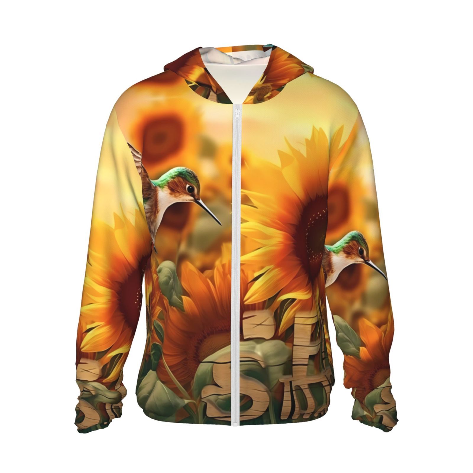 Sun Protection Shirts for Men/Women, Hummingbird Sunflower Long Sleeve ...