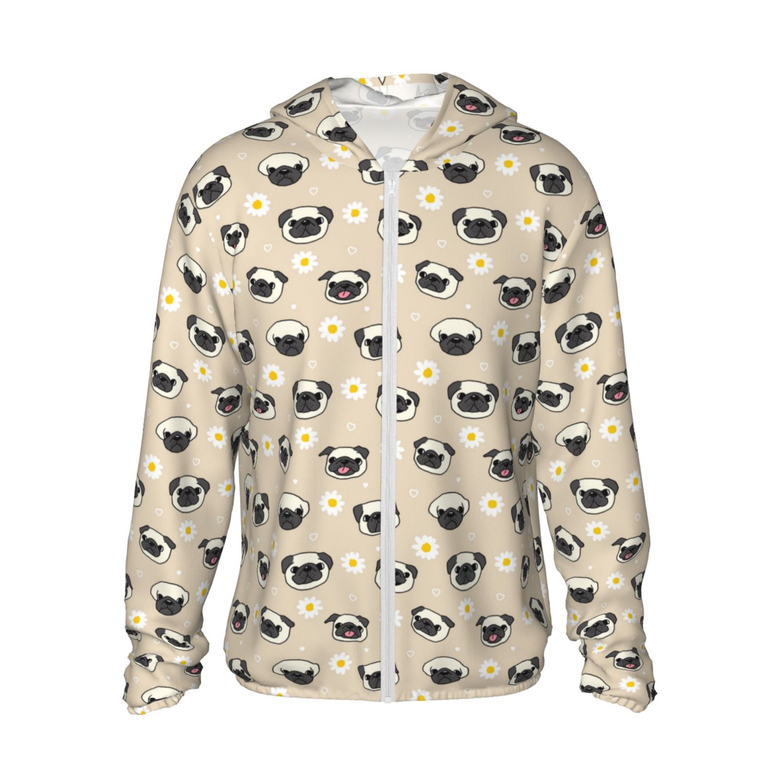 Sun Protection Shirts for Men/Women, Pug Dog Face Long Sleeve Fishing ...