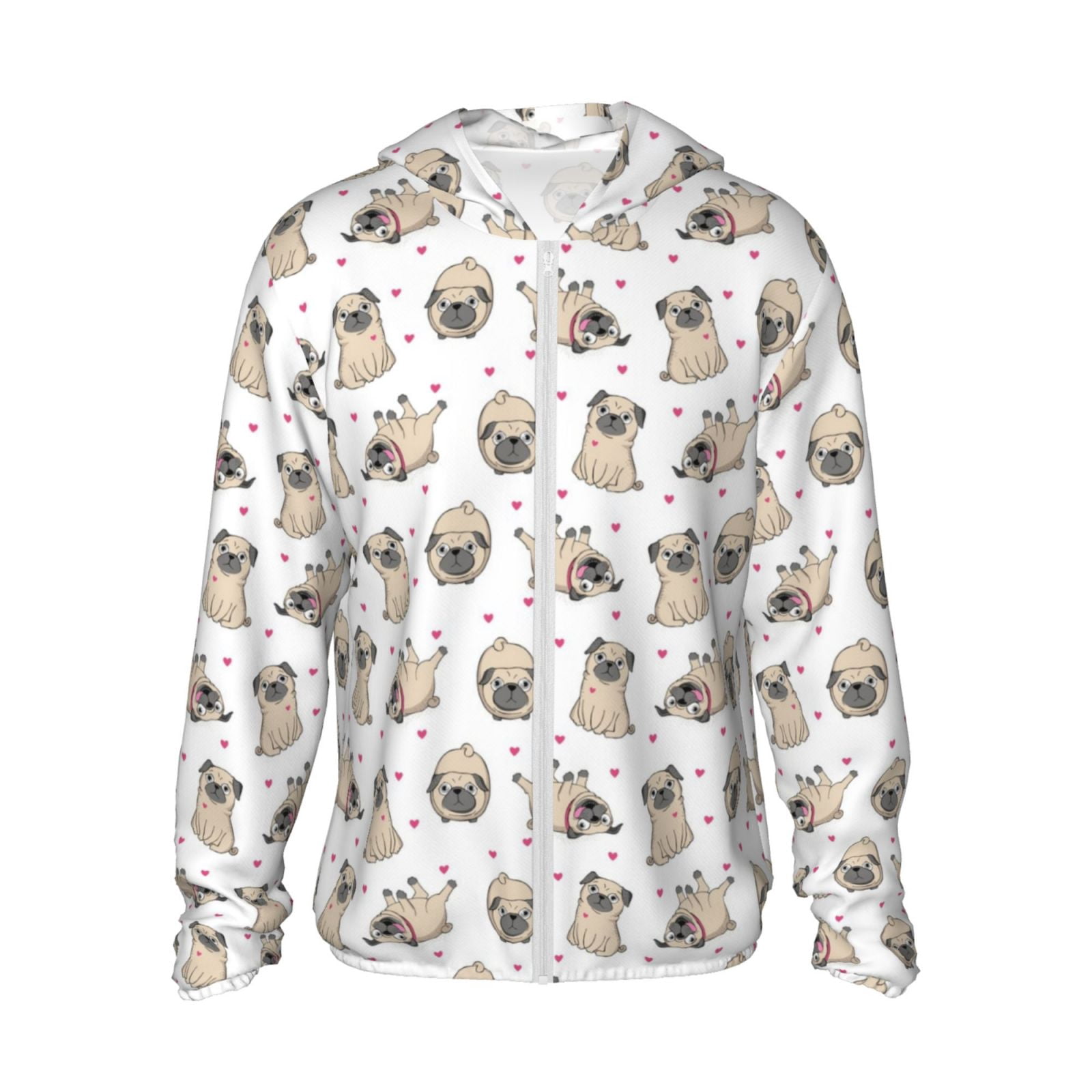 Sun Protection Shirts for Men/Women, Pugs Long Sleeve Fishing Outdoor ...